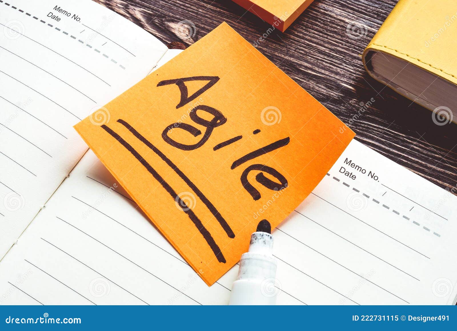 Sticker with World Agile in the Open Notepad. Stock Image - Image of ...