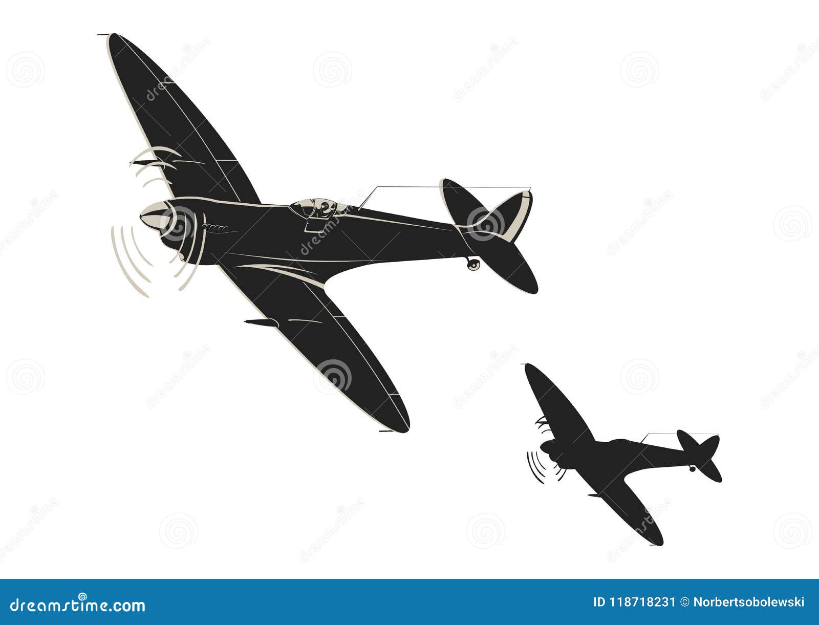 Sticker of World War II Fighter. Stock Vector - Illustration of ...