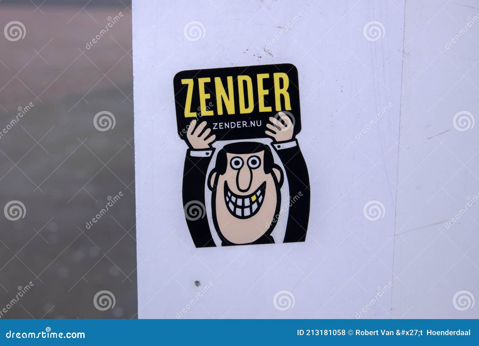 Sticker Zender.nu at Amsterdam the Netherlands 1-3-2020 Editorial Stock ...
