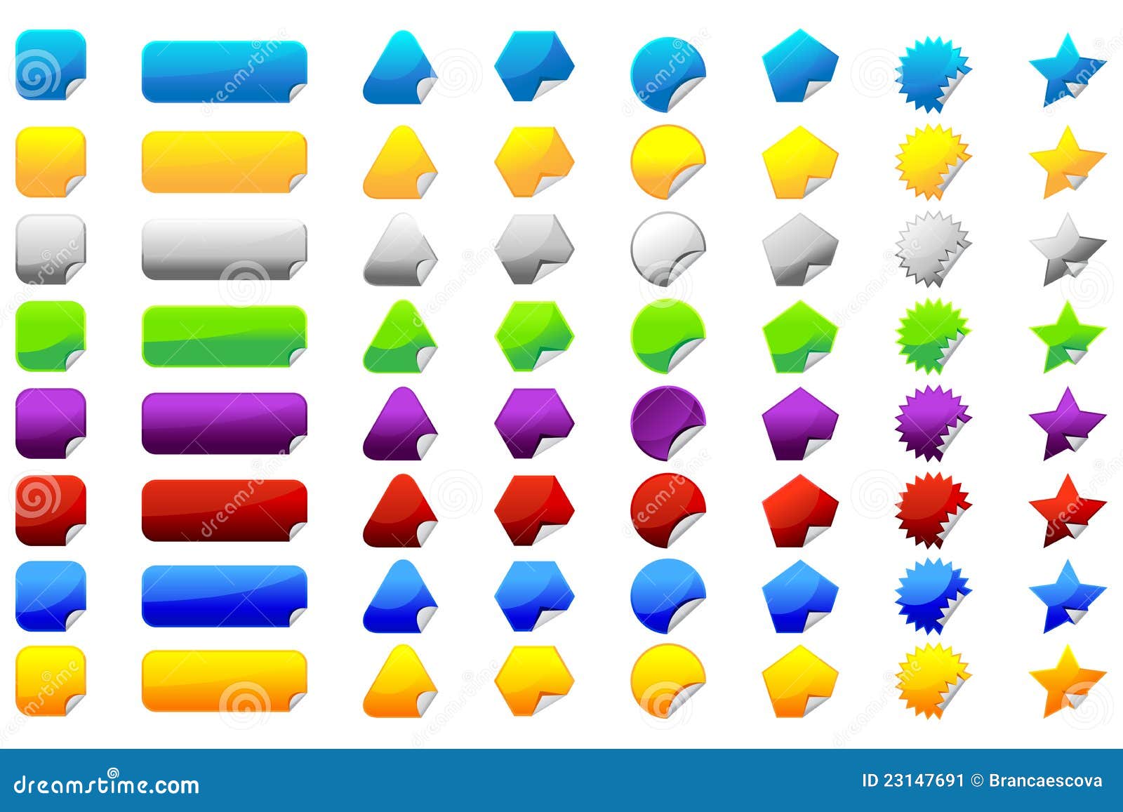 Stickers stock vector. Illustration of black, label, shiny - 23147691