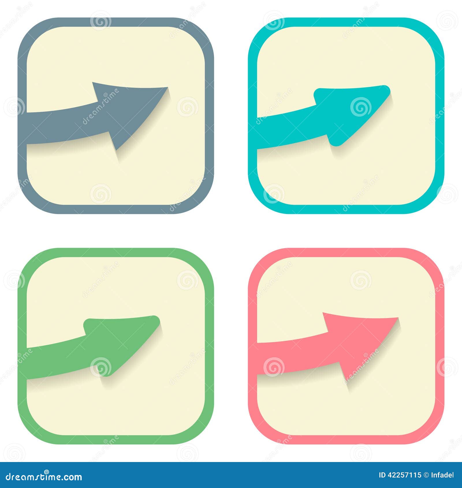 Stickers with arrows set stock vector. Illustration of arrow - 42257115