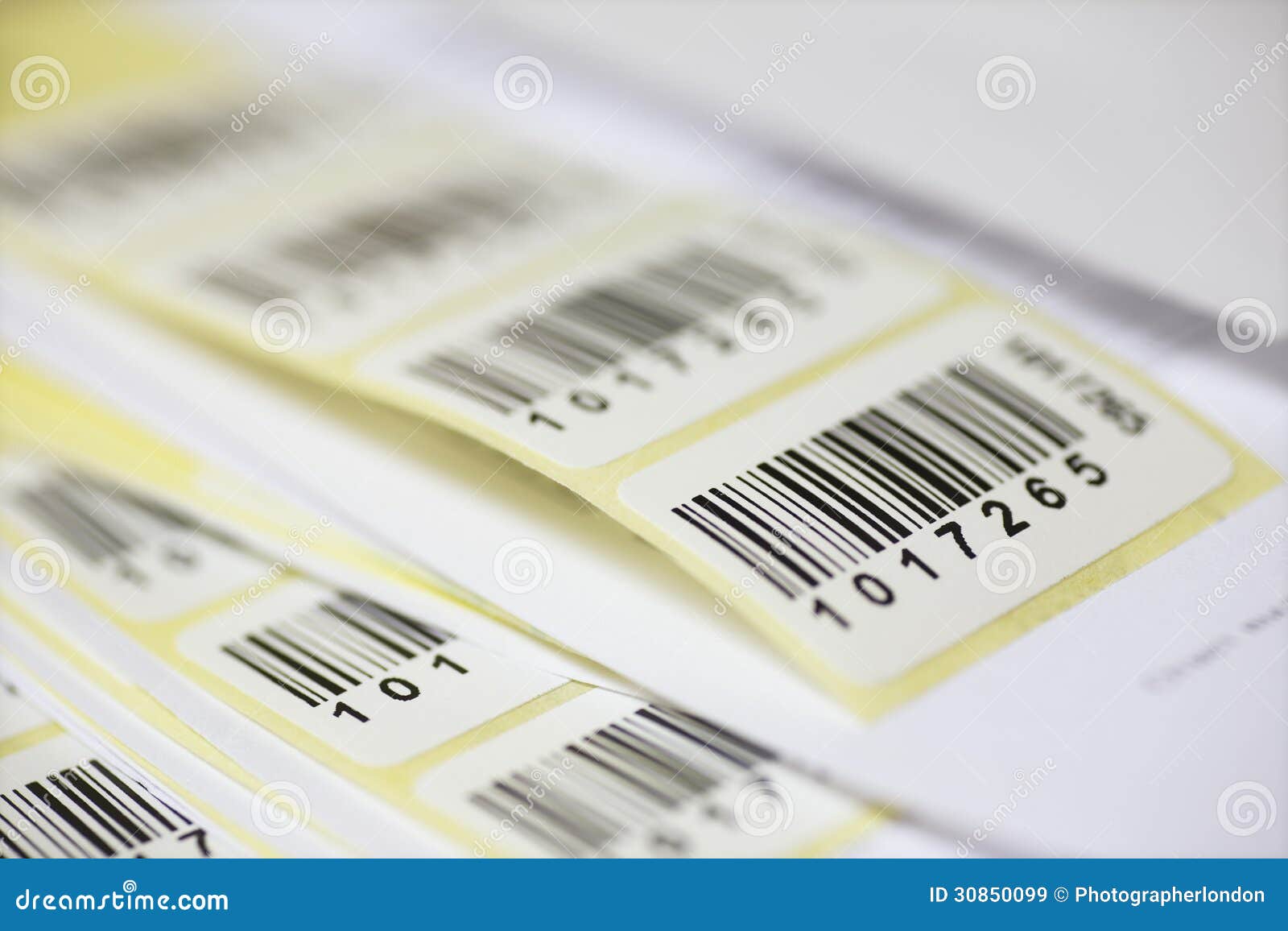 Stickers with bar code stock image. Image of studio, closeup - 30850099
