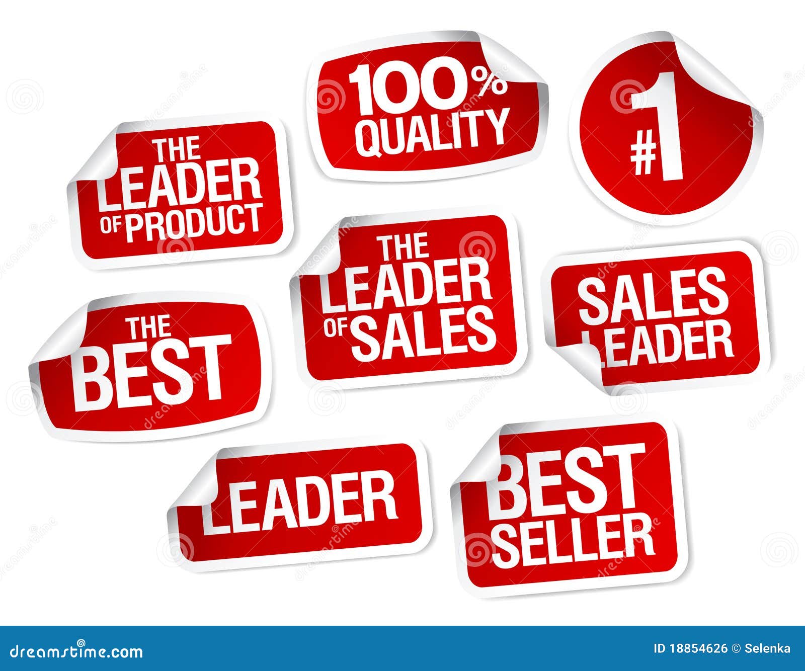 Stickers for best sales stock vector. Illustration of leader - 18854626