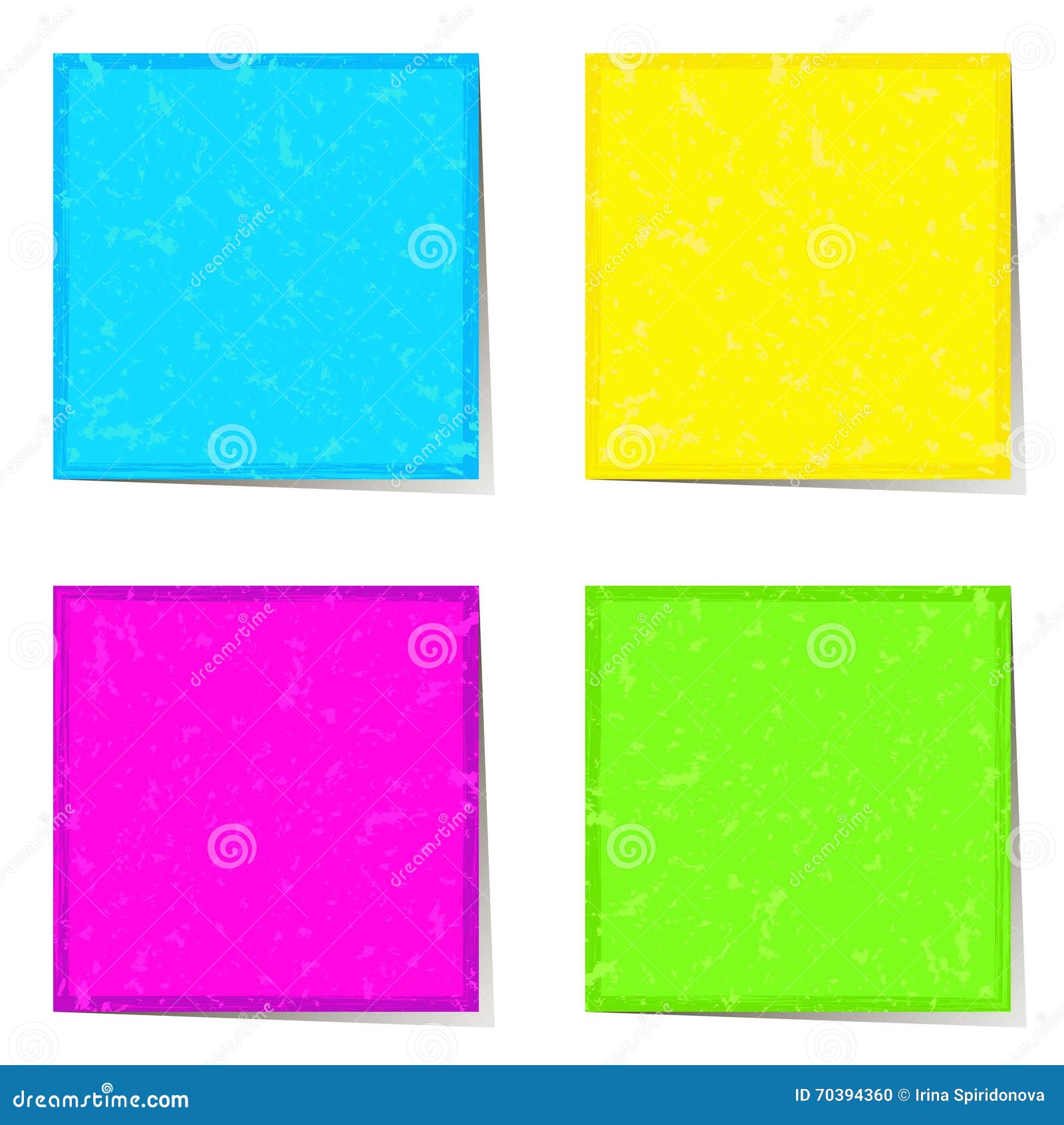 Bright Stickers in Neon Colors for Notes, Vector Illustration Stock ...