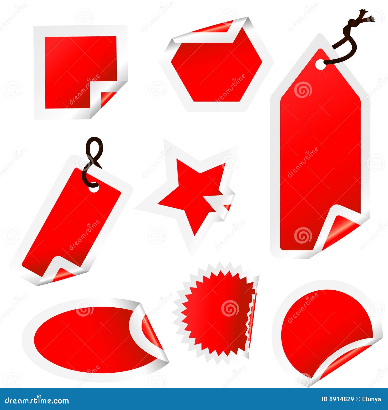 Stickers collection stock vector. Illustration of label - 8914829
