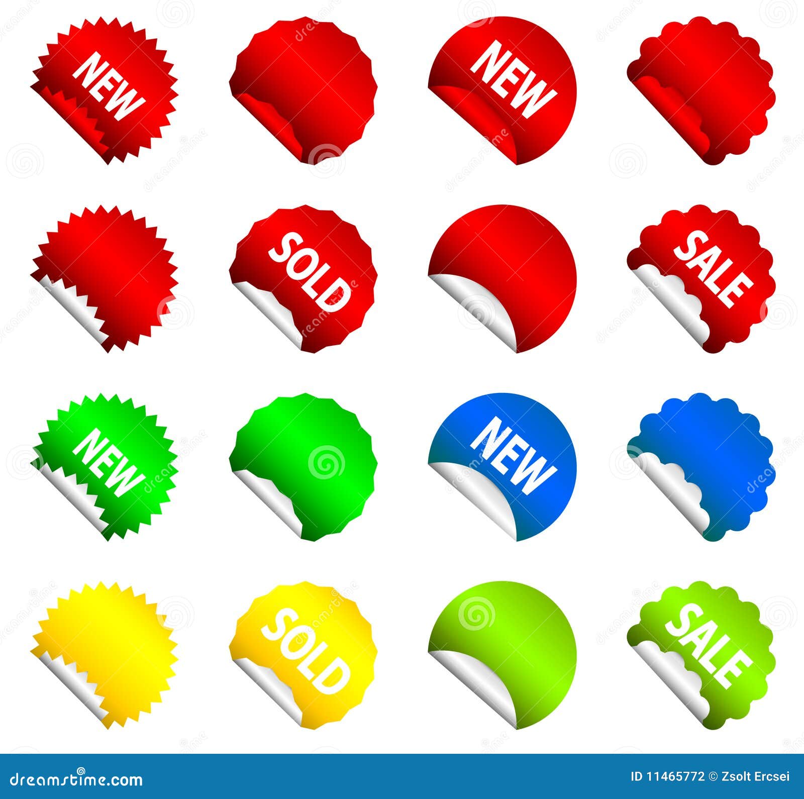 Stickers with corners stock vector. Illustration of paper - 11465772