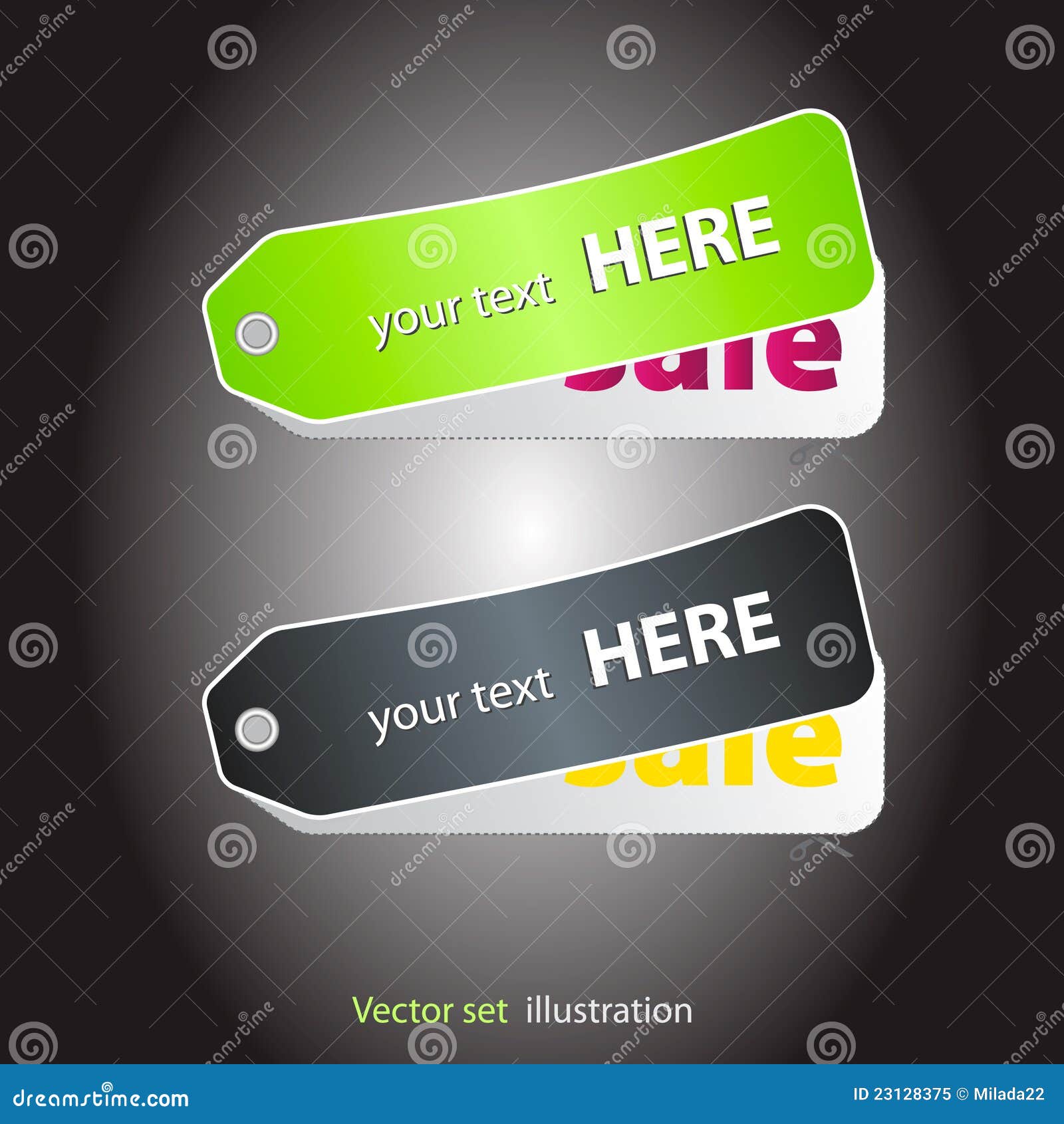 Stickers on the Edge of the (web) Page Stock Illustration ...