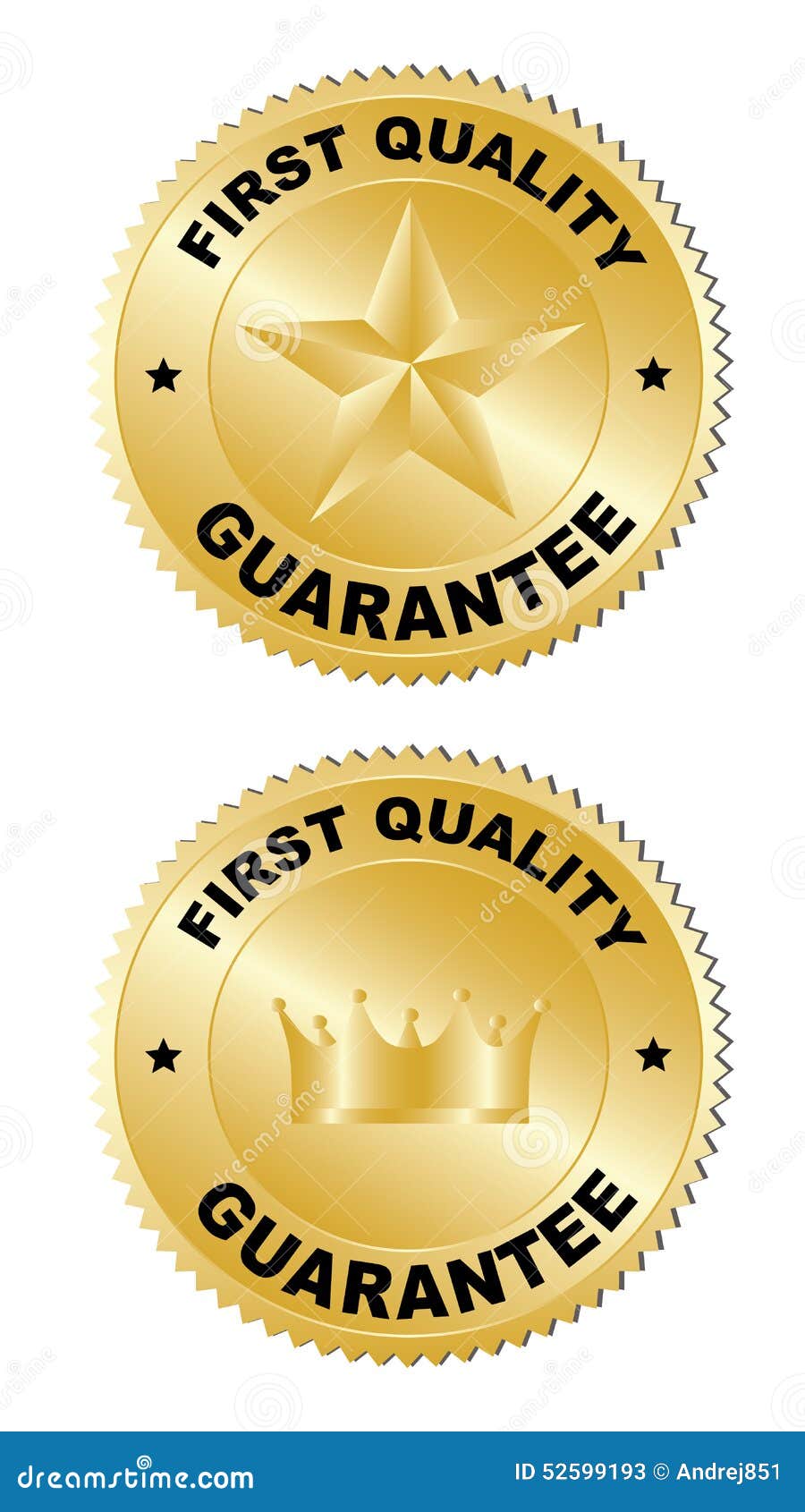 Stickers - First quality stock vector. Illustration of retail - 52599193