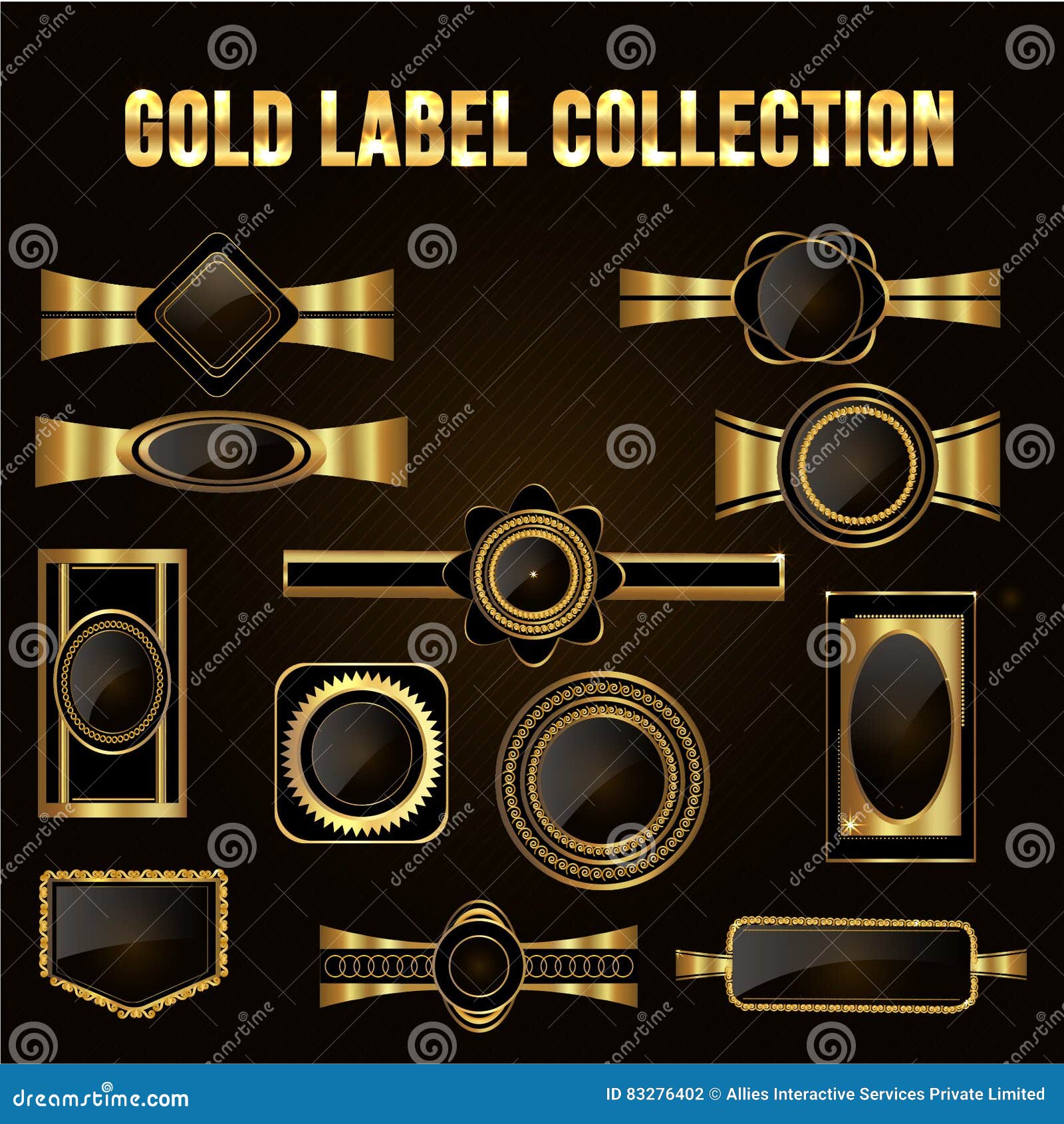 Stickers, Frames, Shield or Badges. Stock Illustration - Illustration ...