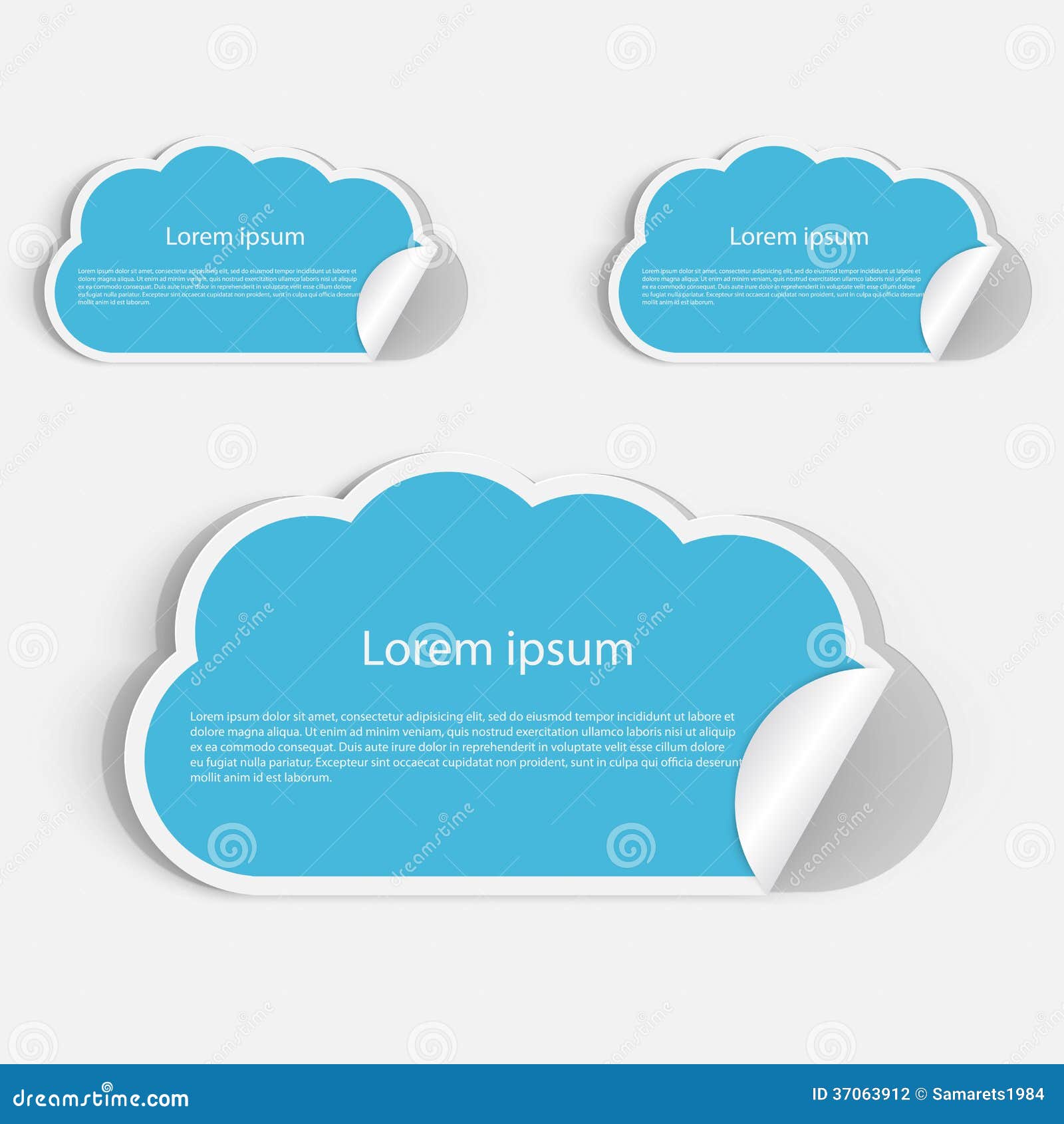 Stickers Infographic Style Cloud. Design Elements Stock Vector ...