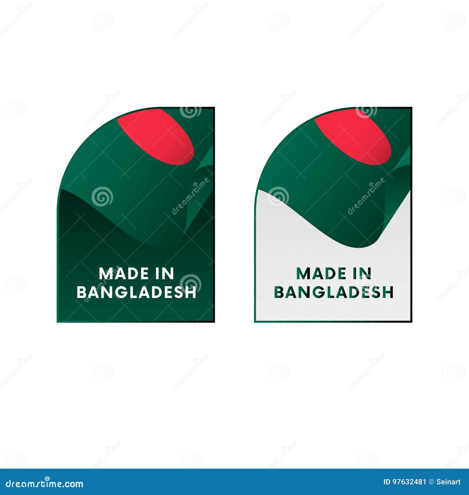 Stickers Made in Bangladesh. Vector. Stock Illustration - Illustration ...