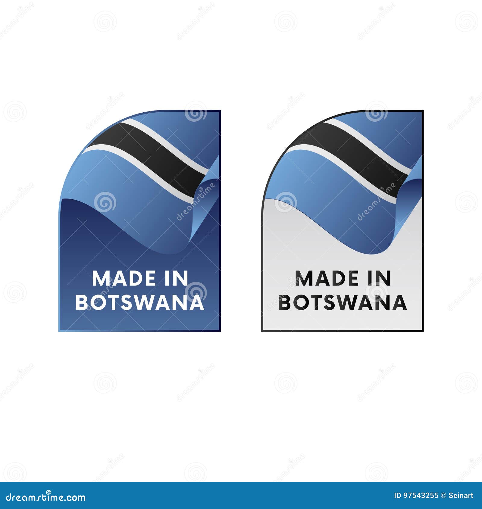 Stickers Made in Botswana. Vector Illustration. Stock Vector ...
