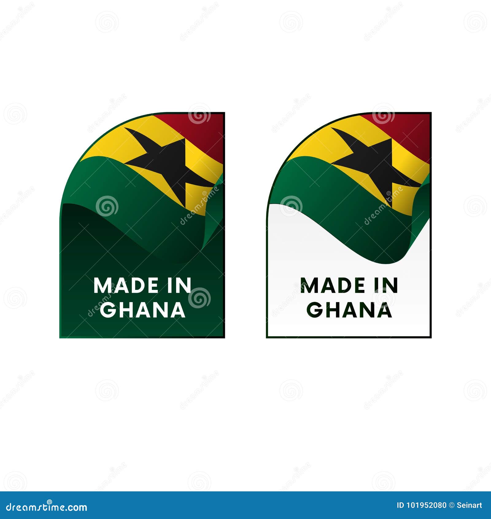 Stickers Made in Ghana. Vector Illustration. Stock Illustration ...