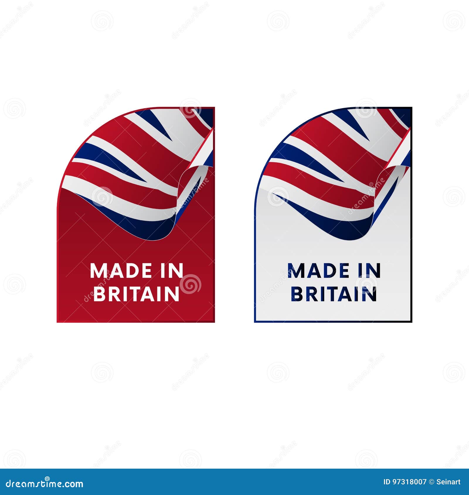 Stickers Made in Great Britain. Vector. Stock Vector - Illustration of ...