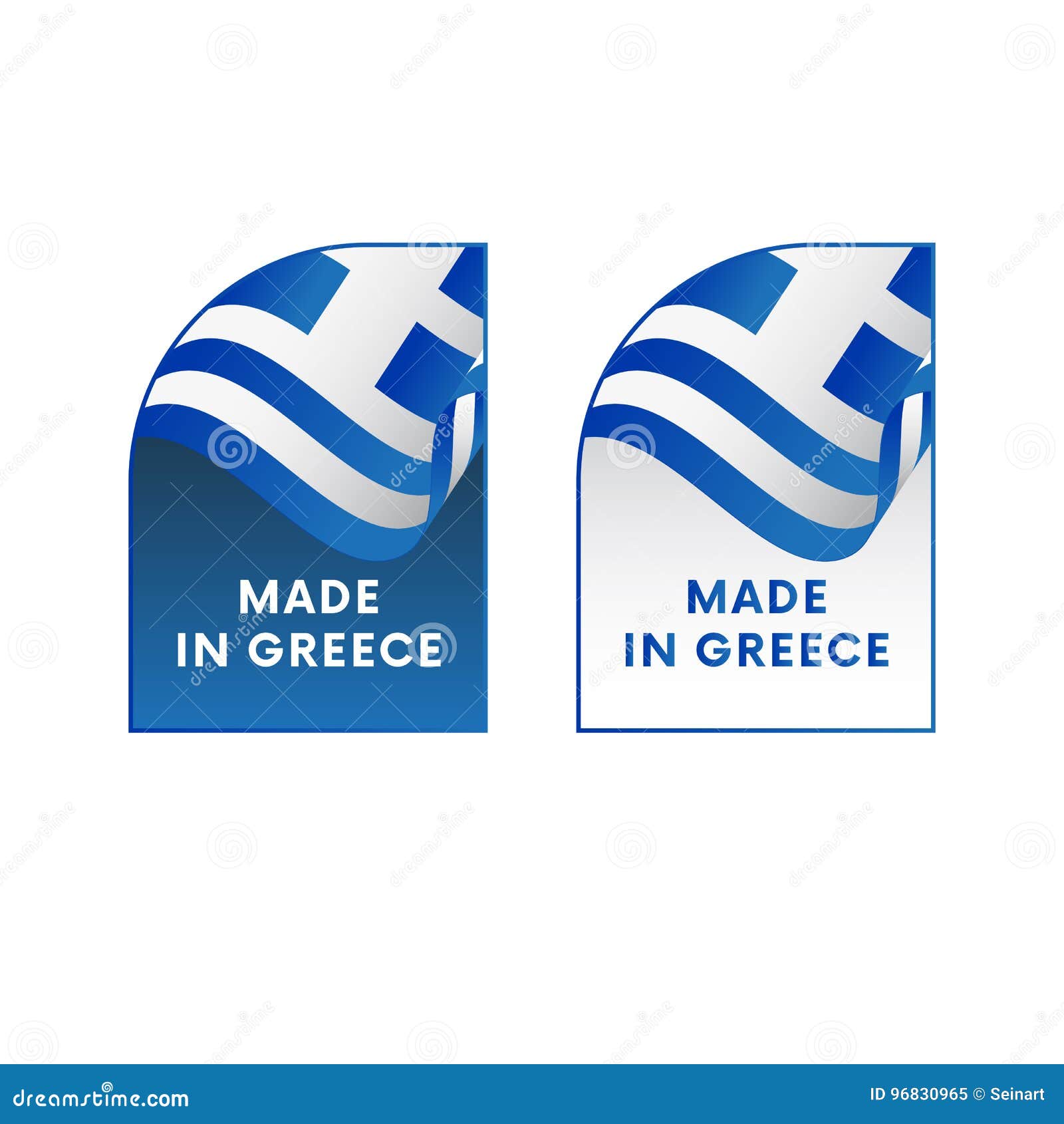 Stickers Made in Greece. Vector. Stock Illustration - Illustration of ...