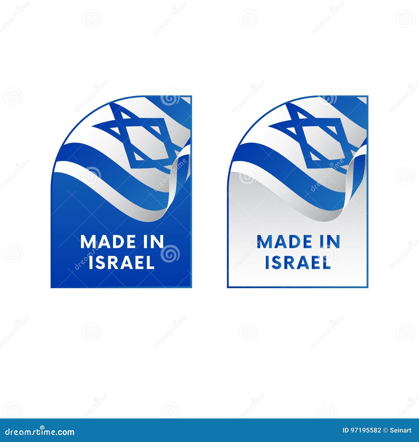 Stickers Made in Israel. Vector. Stock Illustration - Illustration of ...