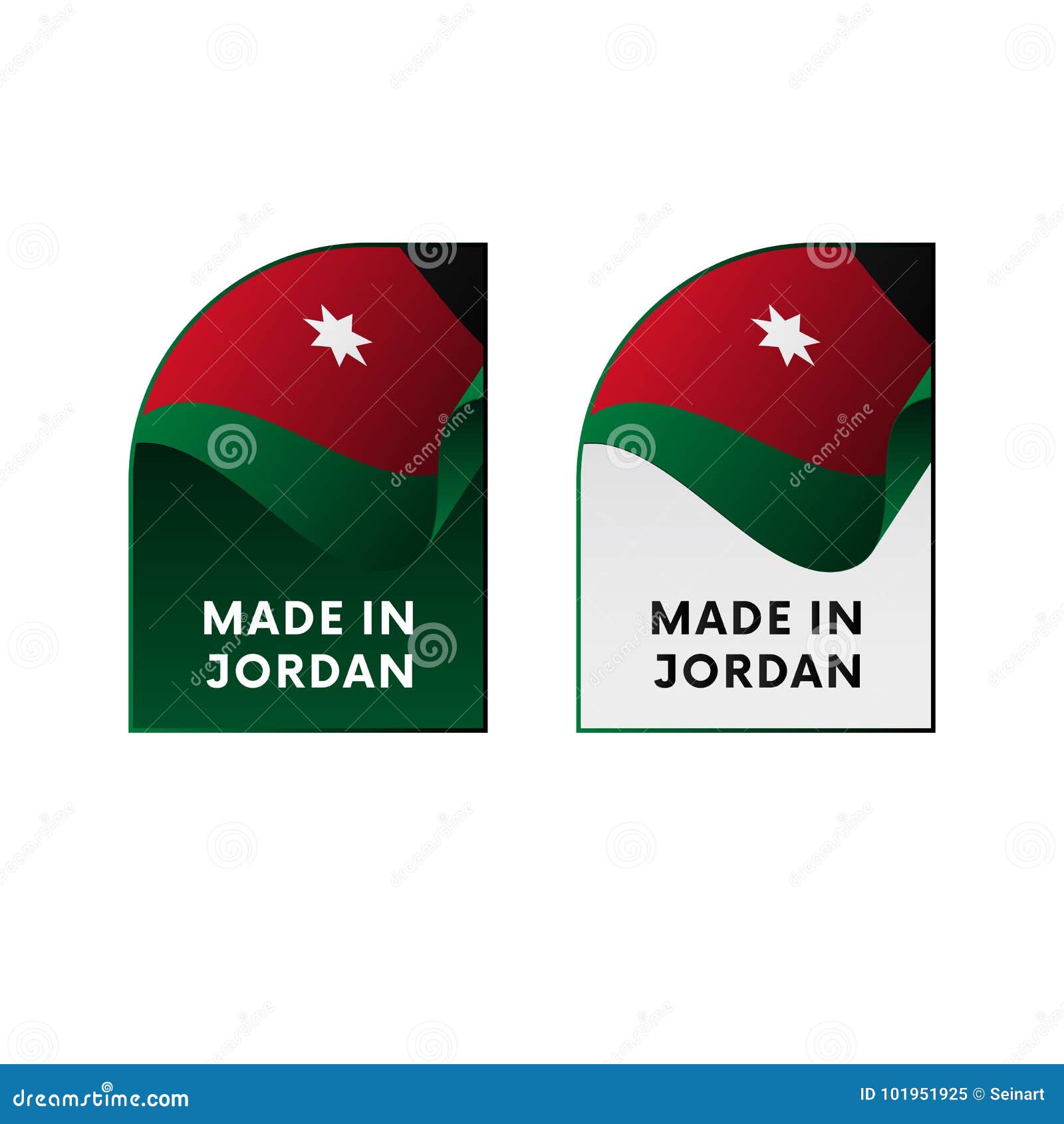 Stickers Made in Jordan. Vector Illustration. Stock Illustration ...