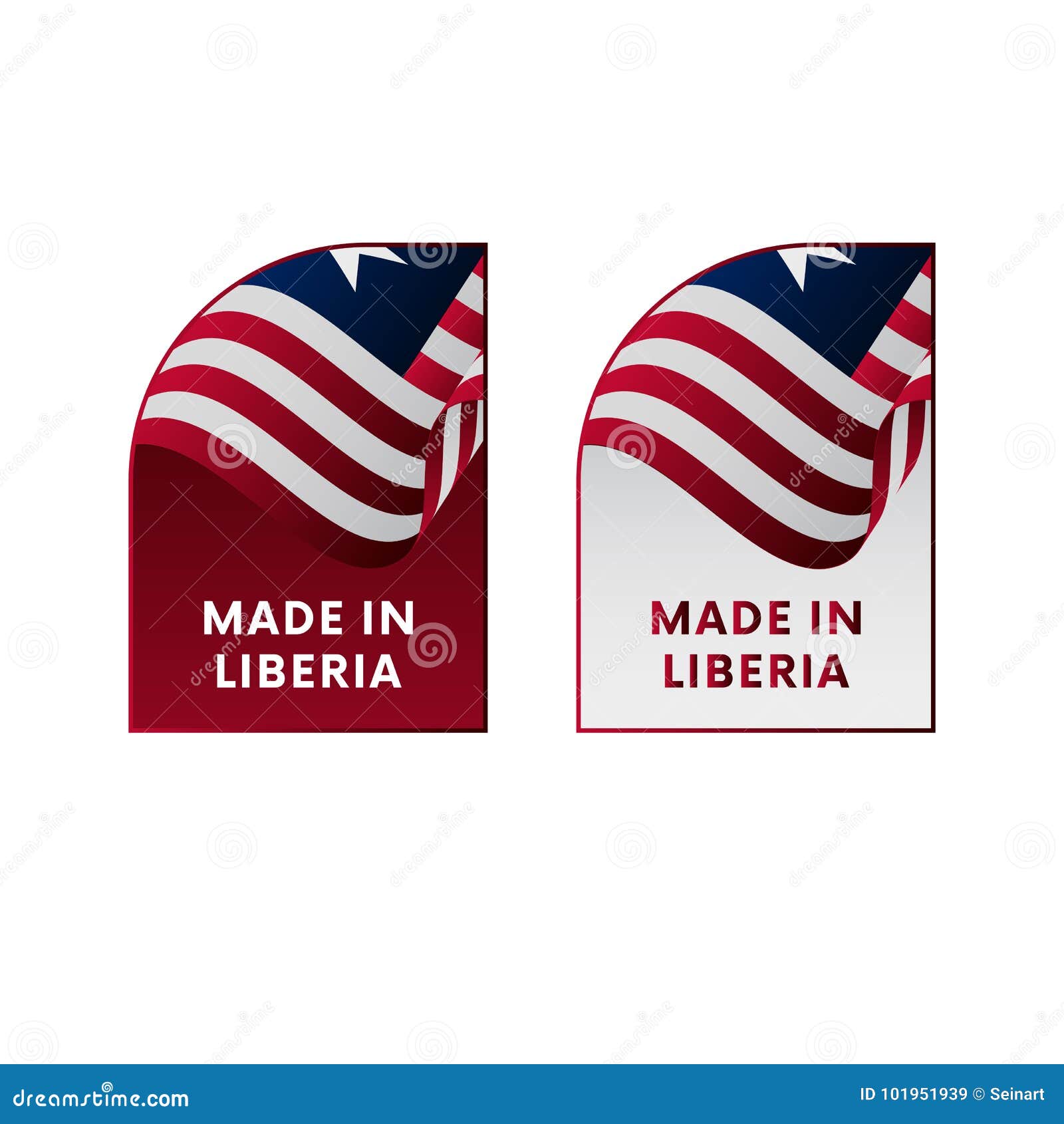 Stickers Made in Liberia. Vector Illustration. Stock Illustration ...