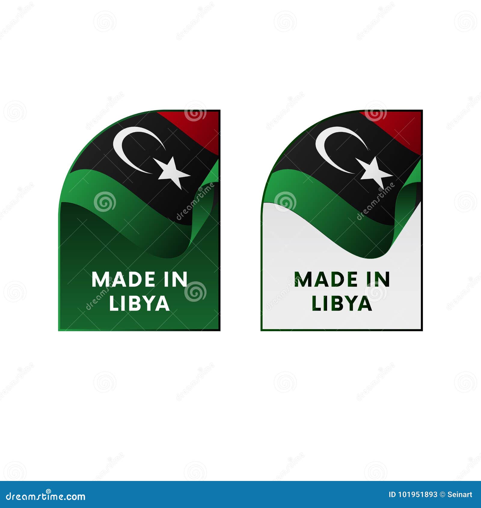 Stickers Made in Libya. Vector Illustration. Stock Vector ...