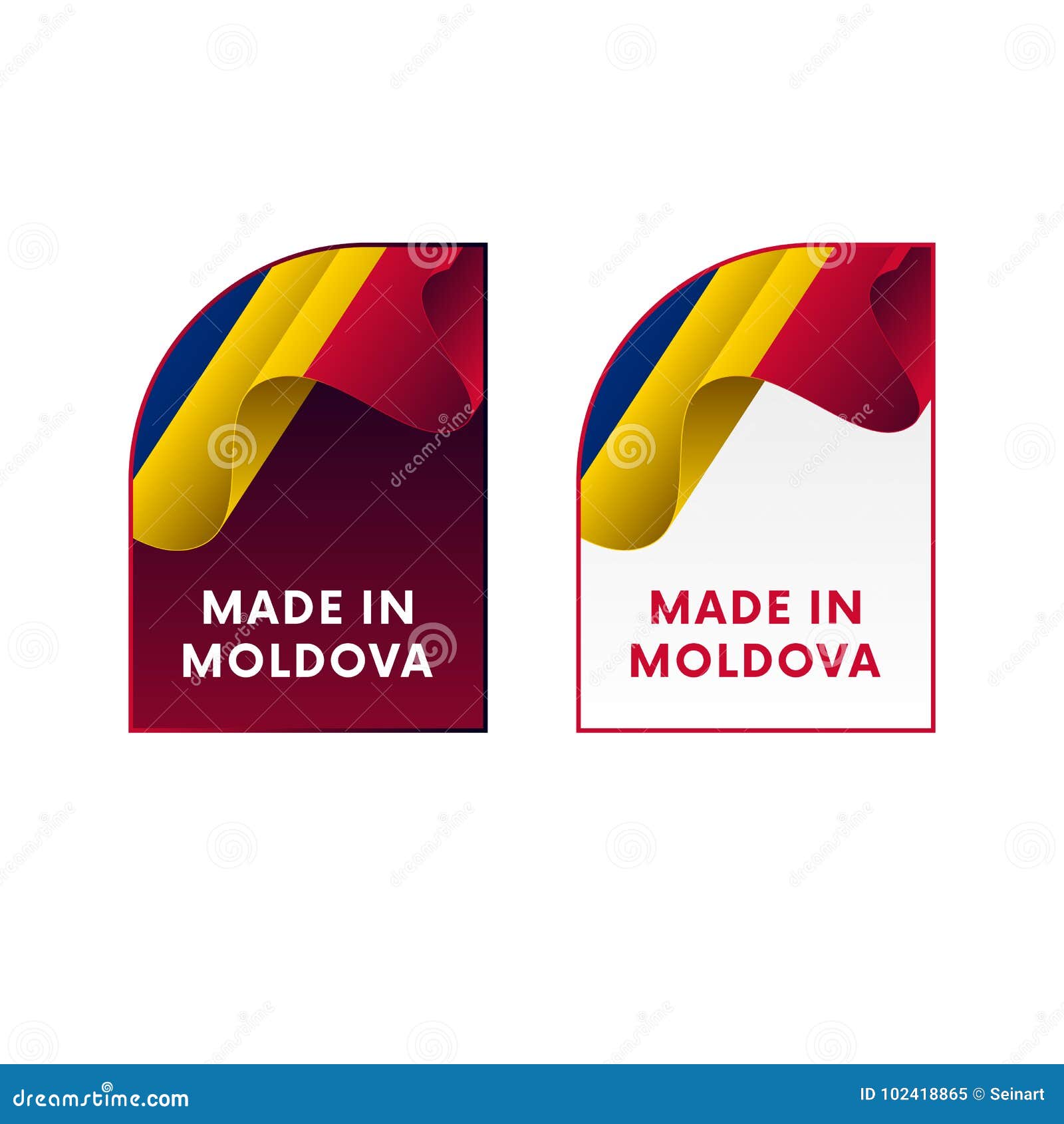 Stickers Made in Moldova. Vector Illustration. Stock Illustration ...