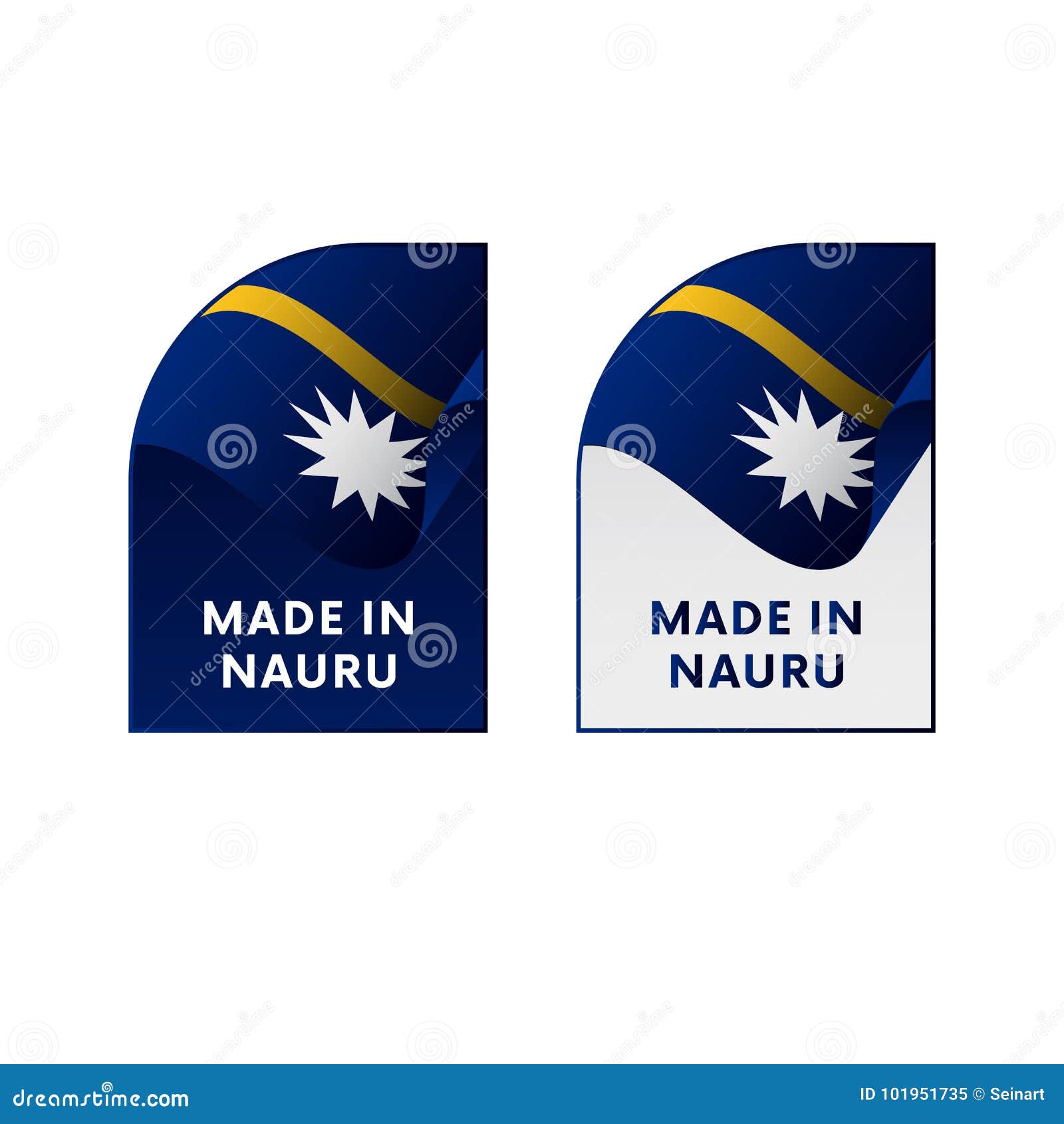 Stickers Made in Nauru. Vector Illustration. Stock Vector ...