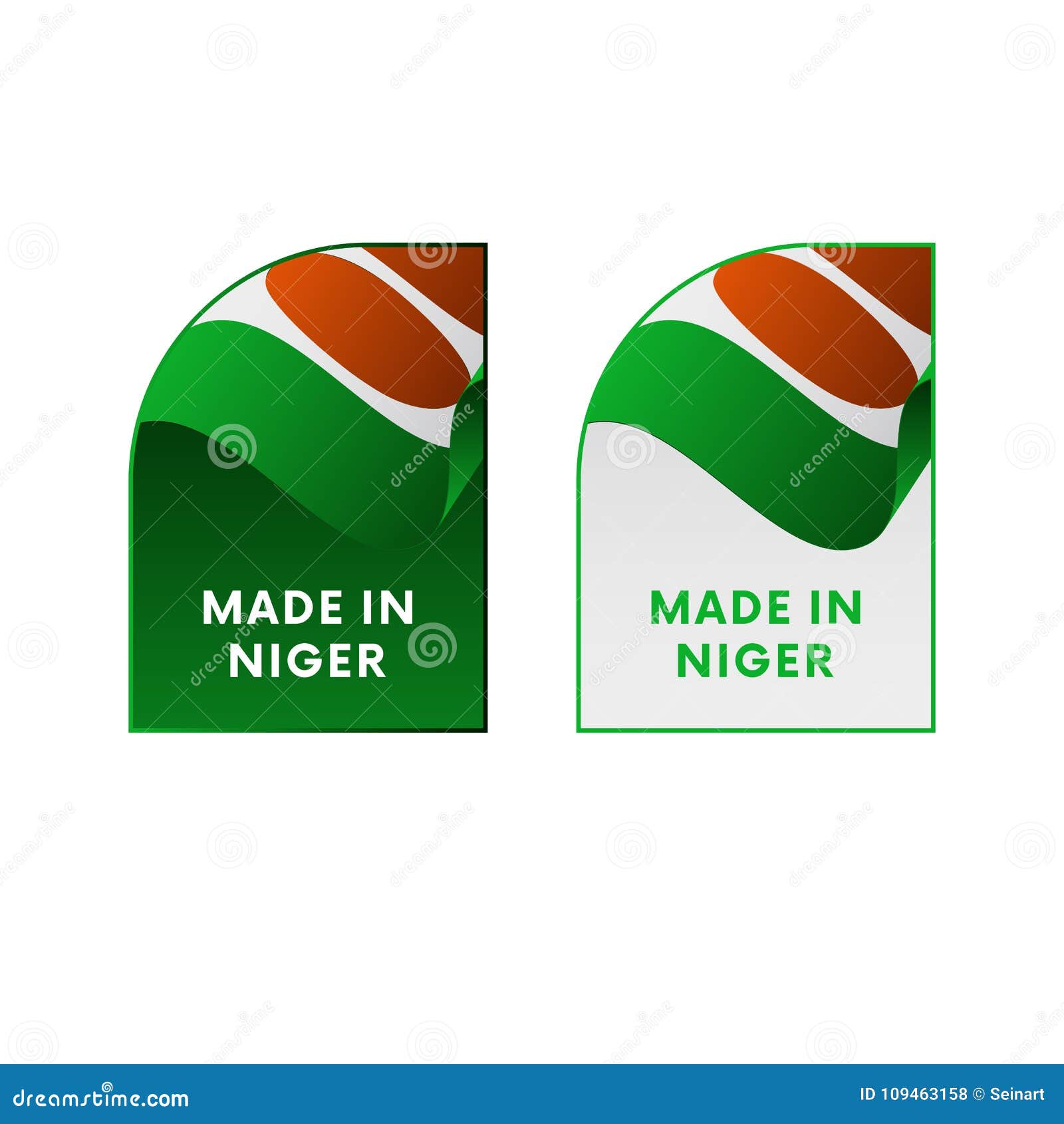 Stickers Made in Niger. Vector Illustration. Stock Illustration ...