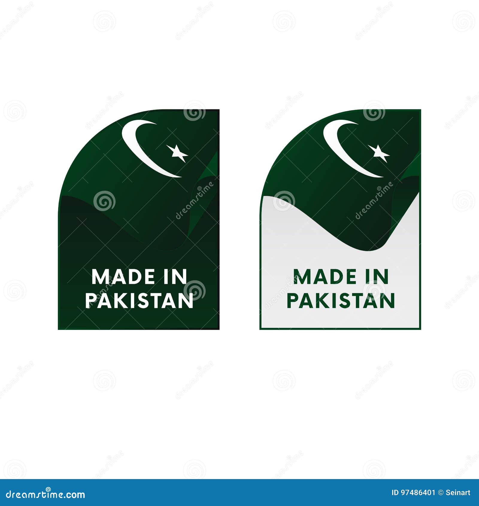 Stickers Made in Pakistan. Vector. Stock Illustration - Illustration of ...