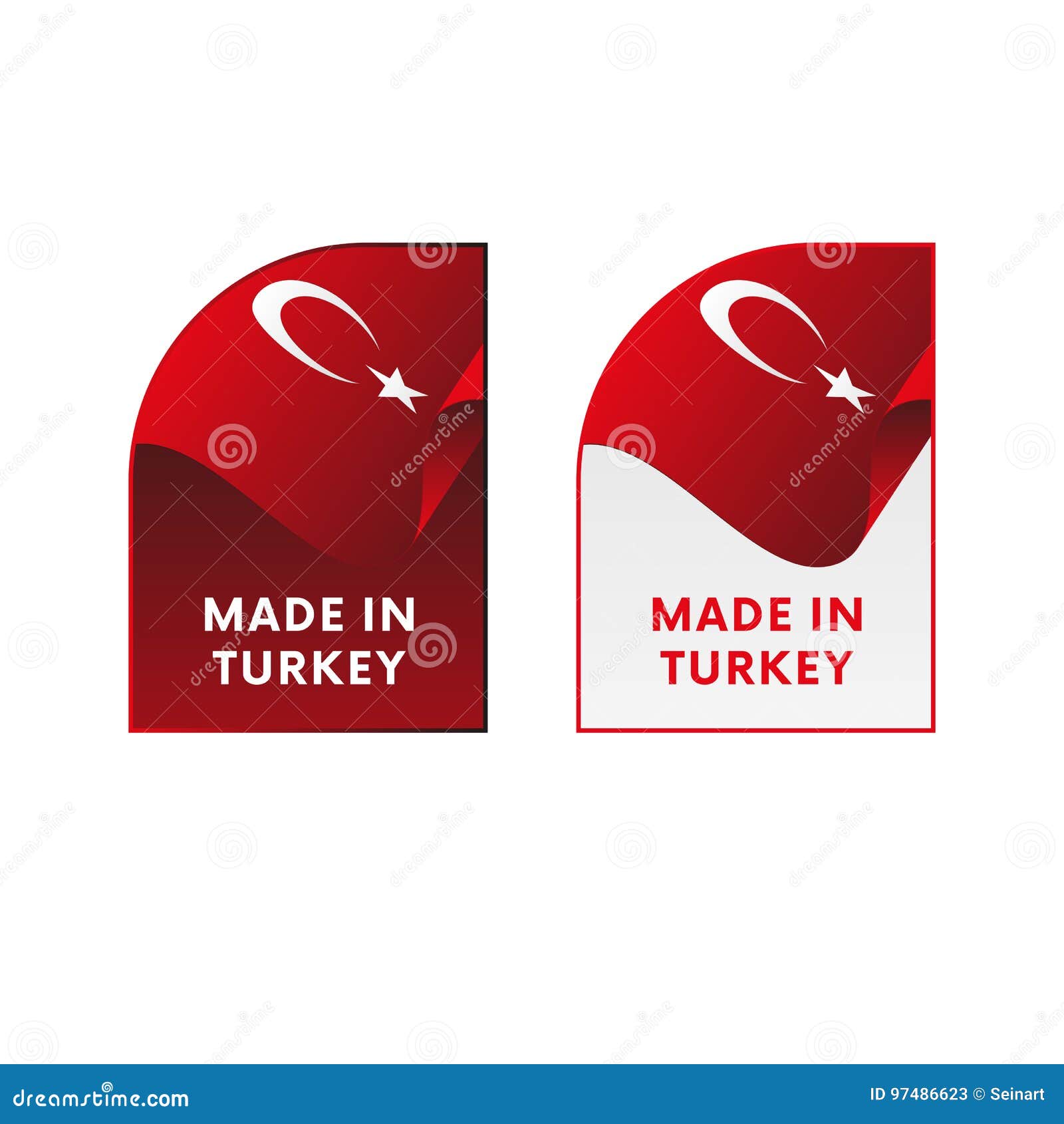 Stickers Made in Turkey. Vector. Stock Illustration - Illustration of ...