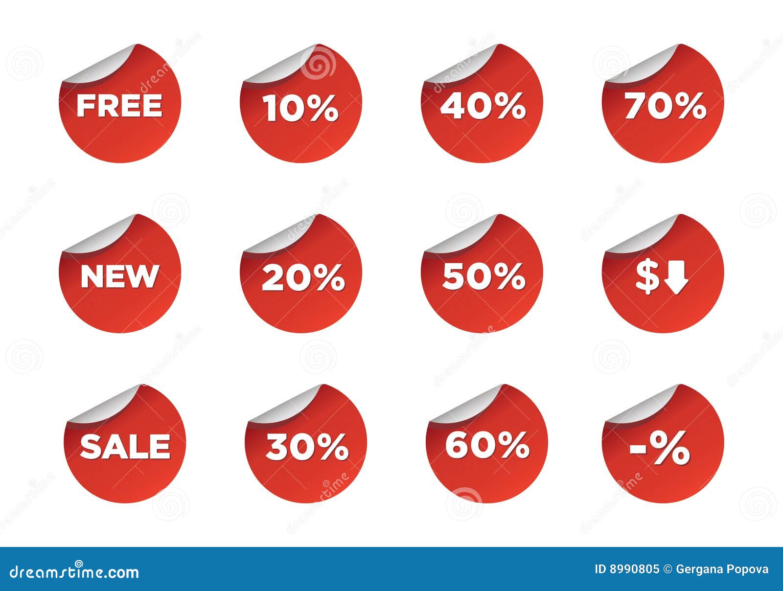 Stickers_marks_labels stock vector. Illustration of sign - 8990805