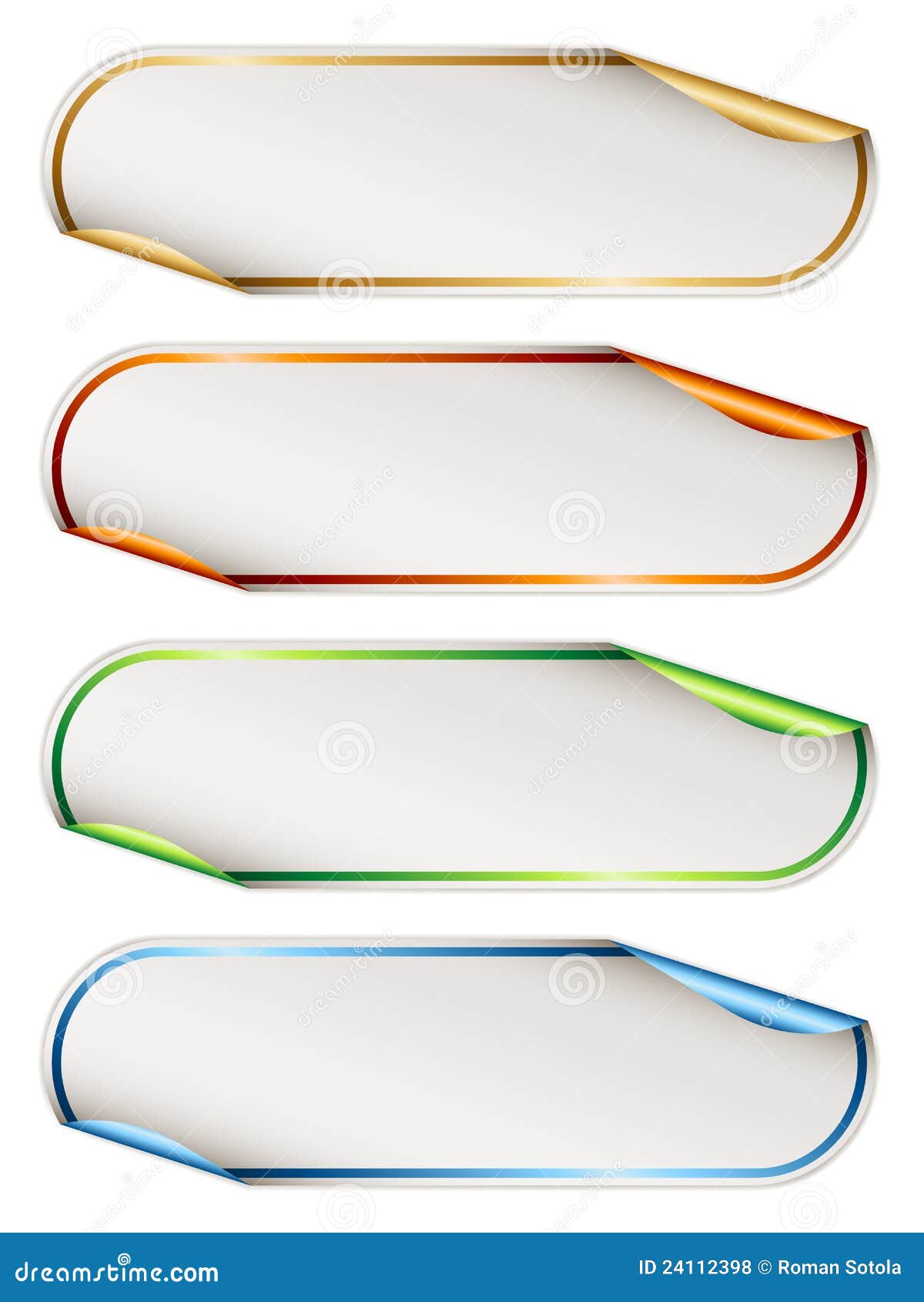 Stickers with Metallic Backs Stock Vector - Illustration of aluminum ...