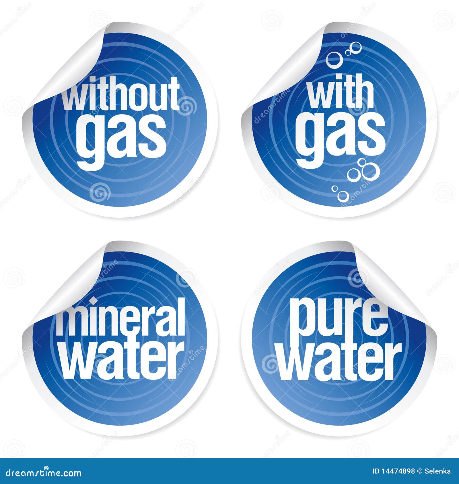 Stickers for Mineral Water. Stock Vector - Illustration of food, mark ...