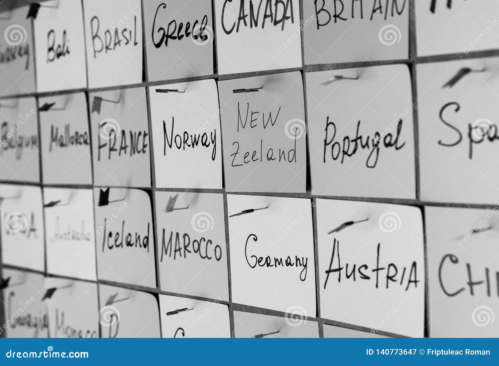 Stickers with Name of Different Countries. Stock Image - Image of ...