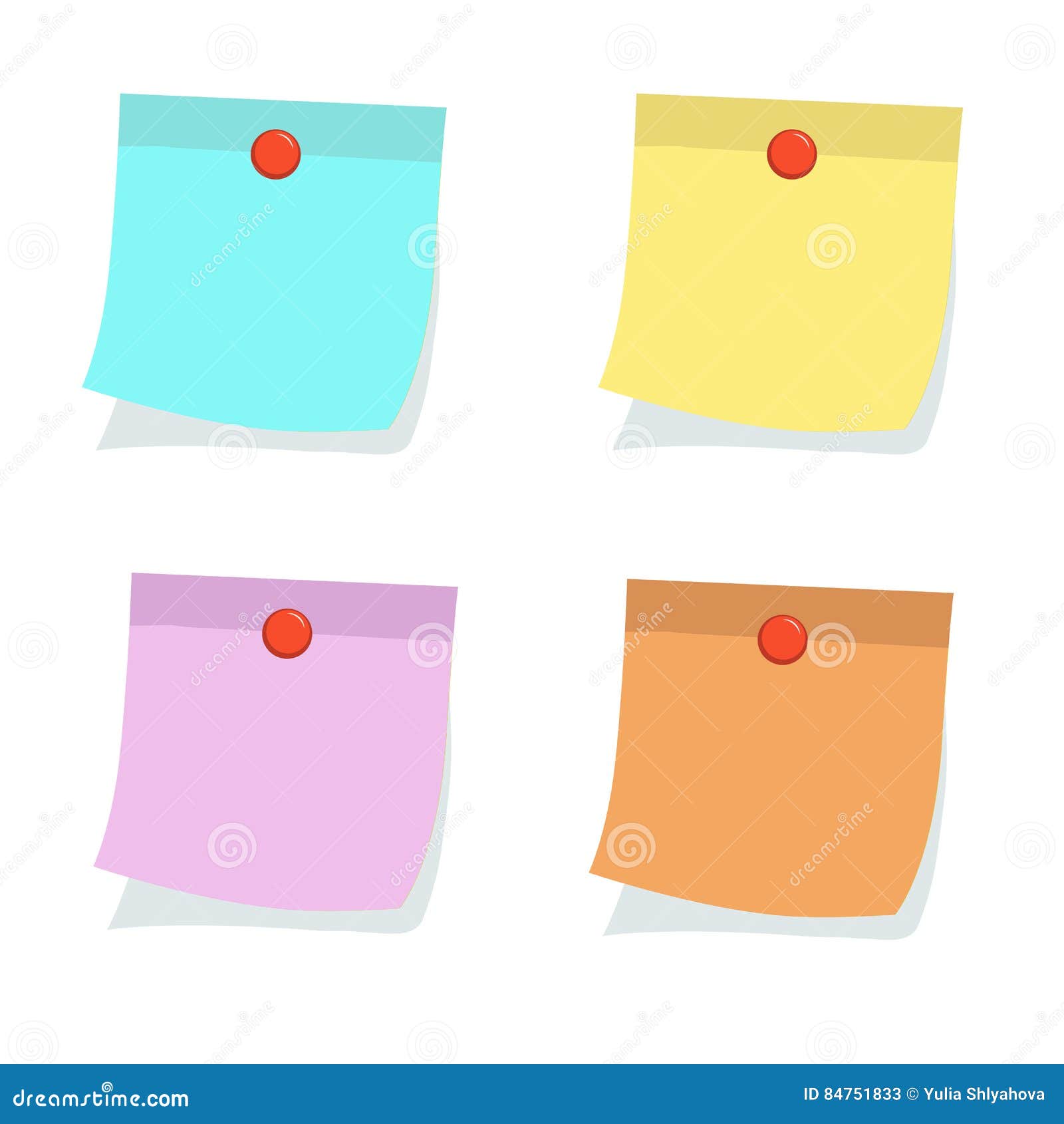 Stickers and notes color stock vector. Illustration of business - 84751833