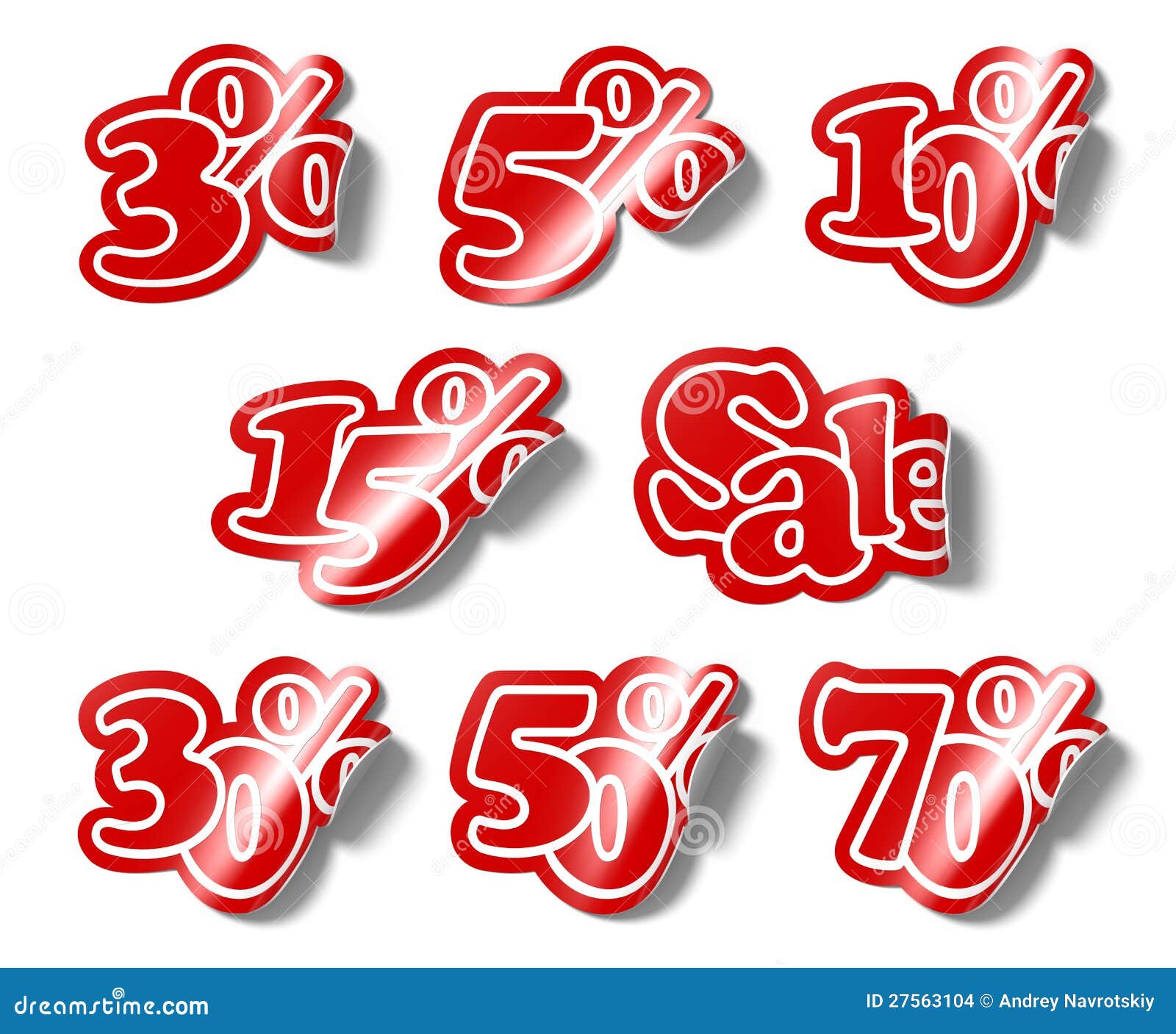 Stickers percent for sale. stock illustration. Illustration of paper ...