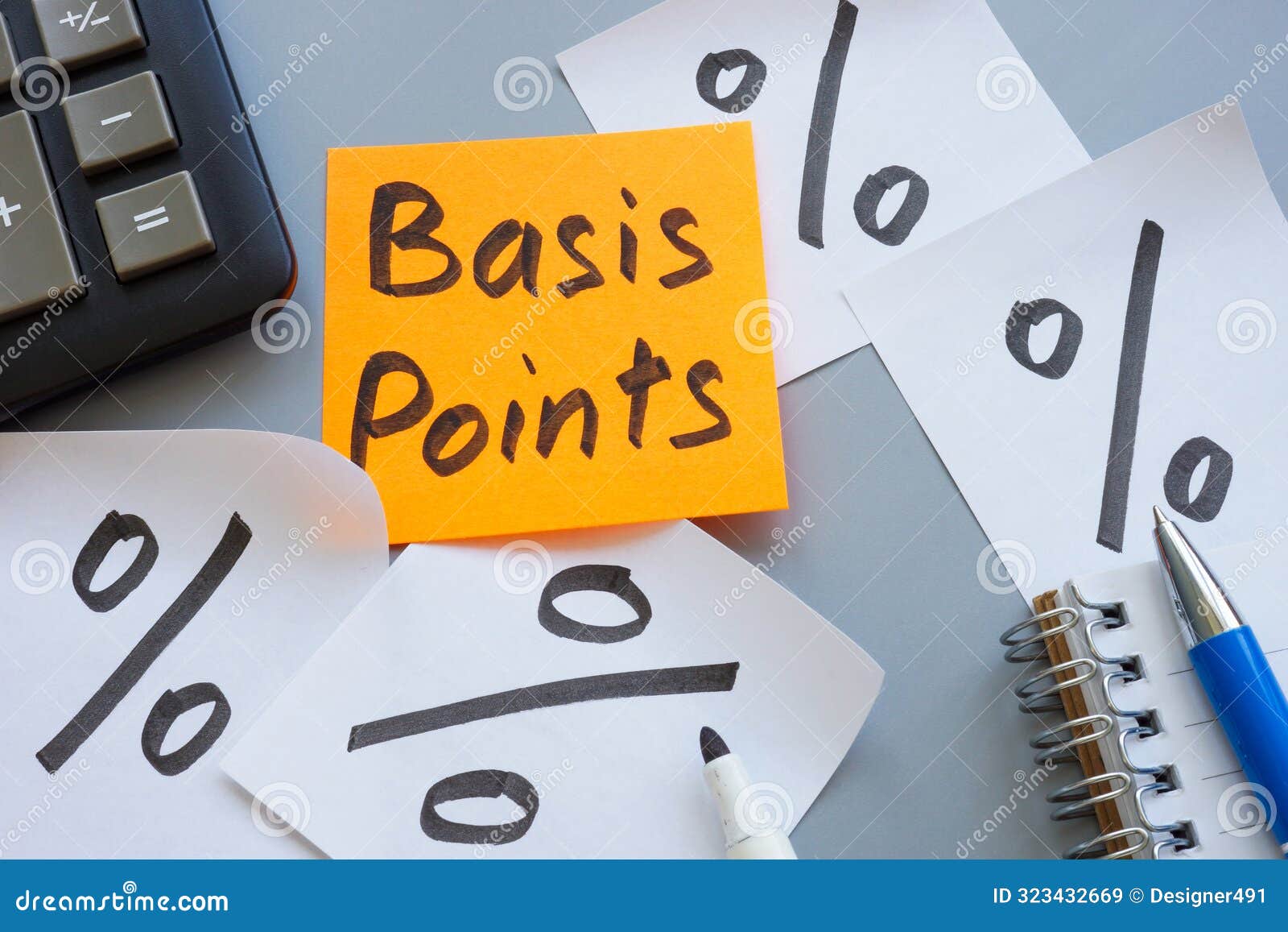 Stickers with Percentage Signs and Basis Points. Stock Image - Image of ...
