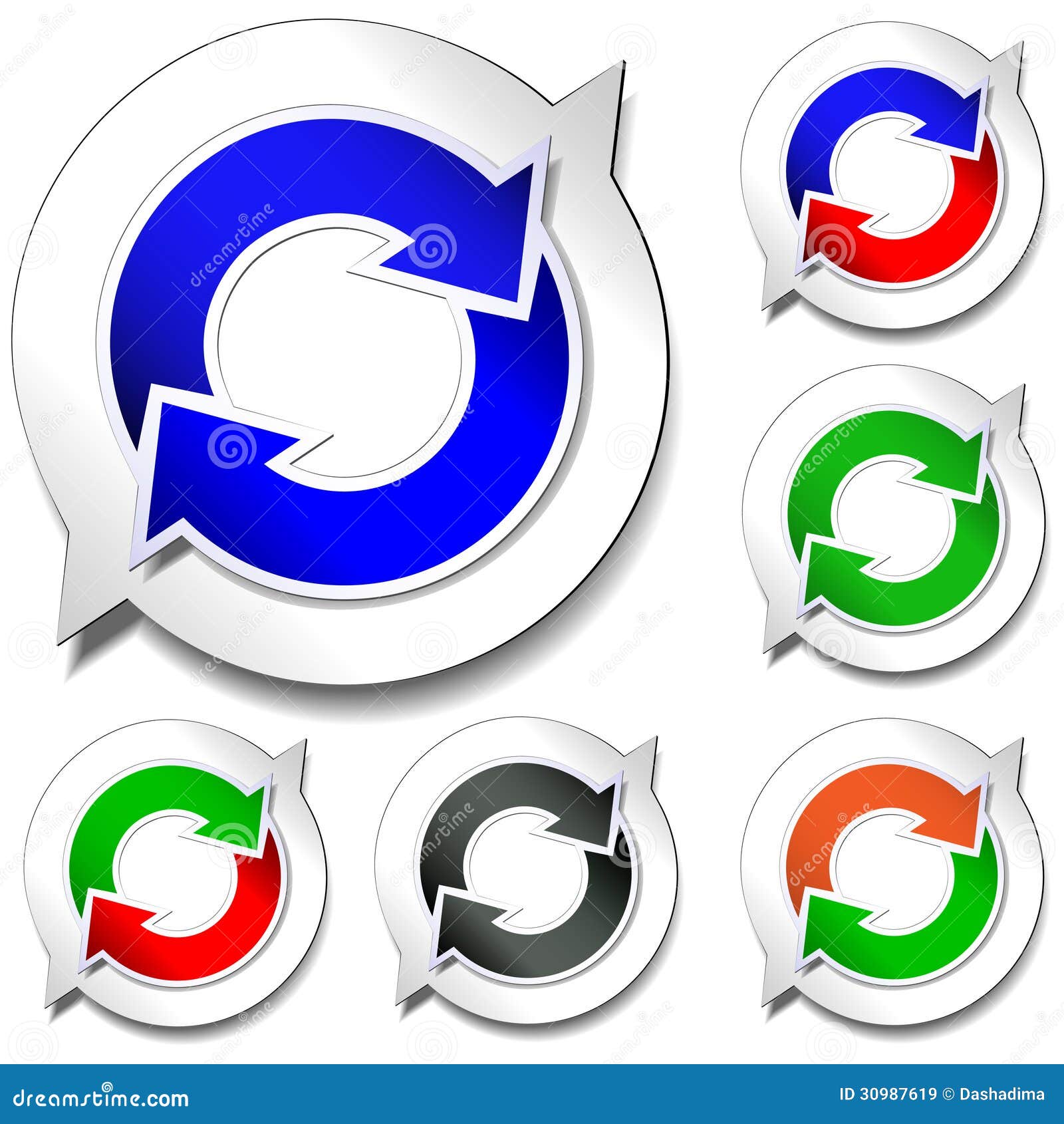 Stickers For Recycling Trash Bins Vector Illustration Isolated On White ...