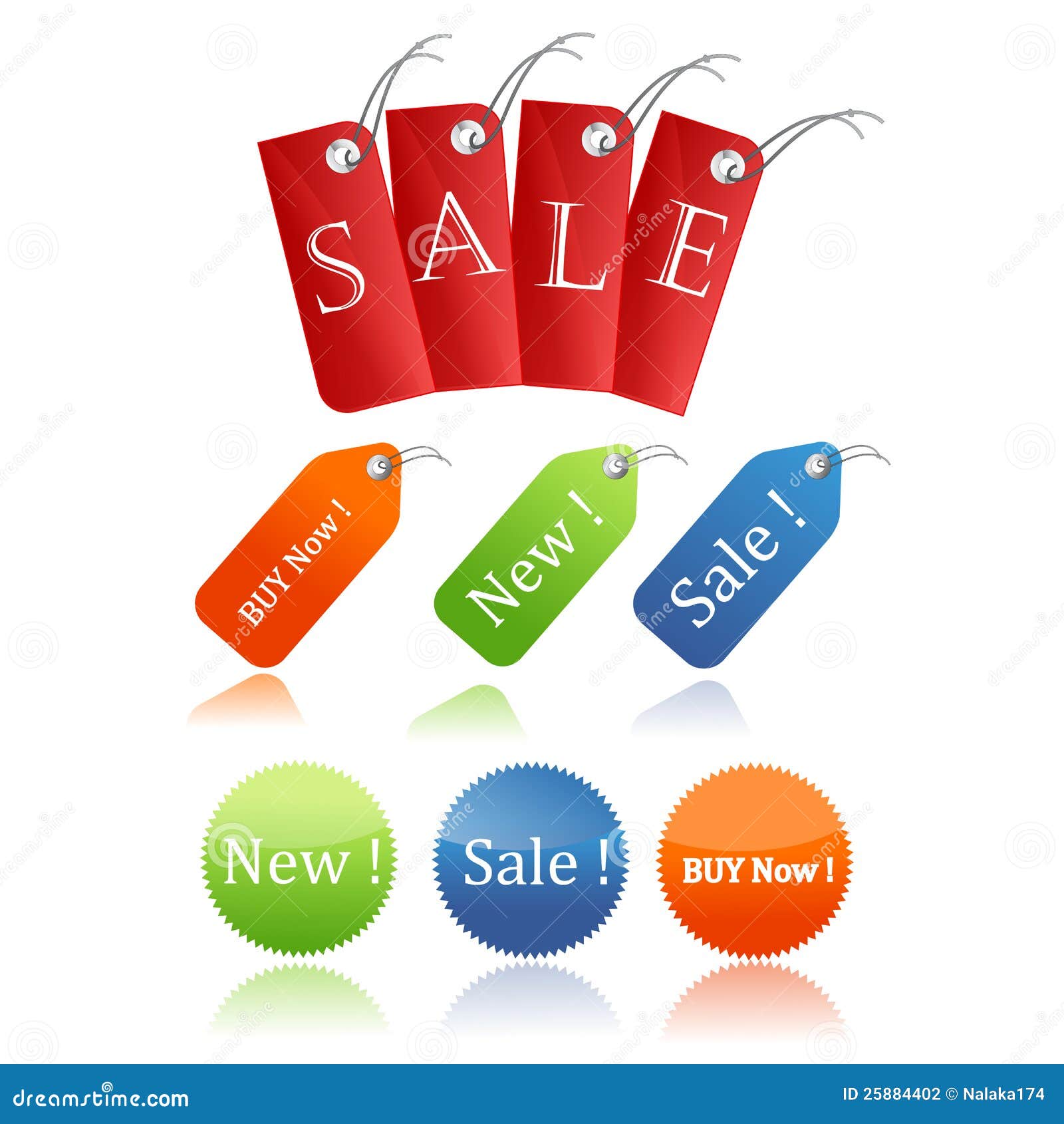 Stickers and sales tags stock vector. Illustration of mark - 25884402