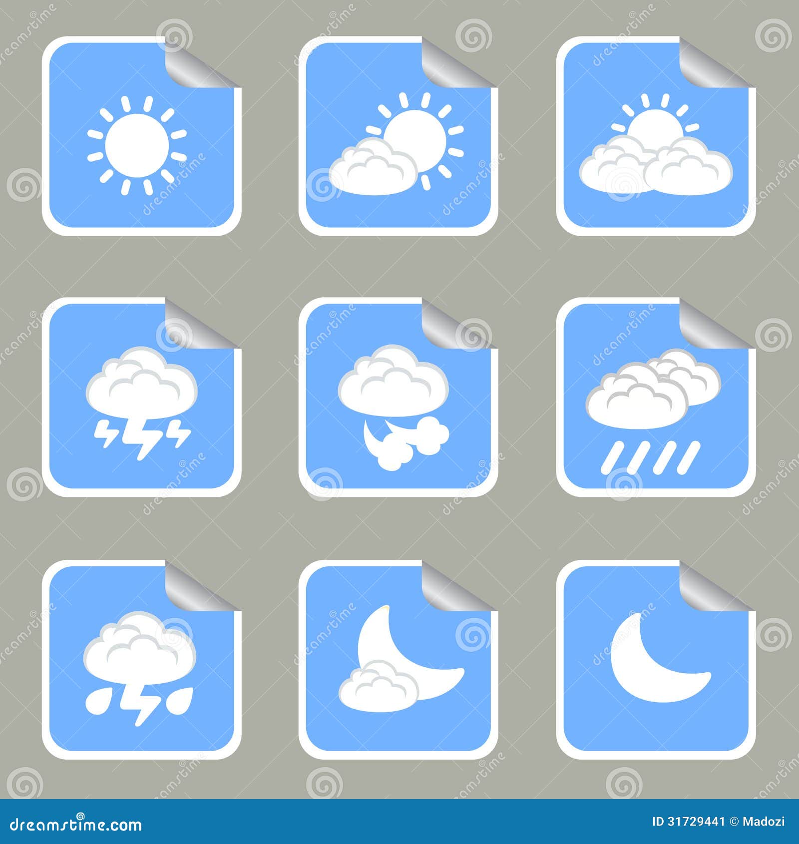 Stickers Weather stock vector. Illustration of sticker - 31729441