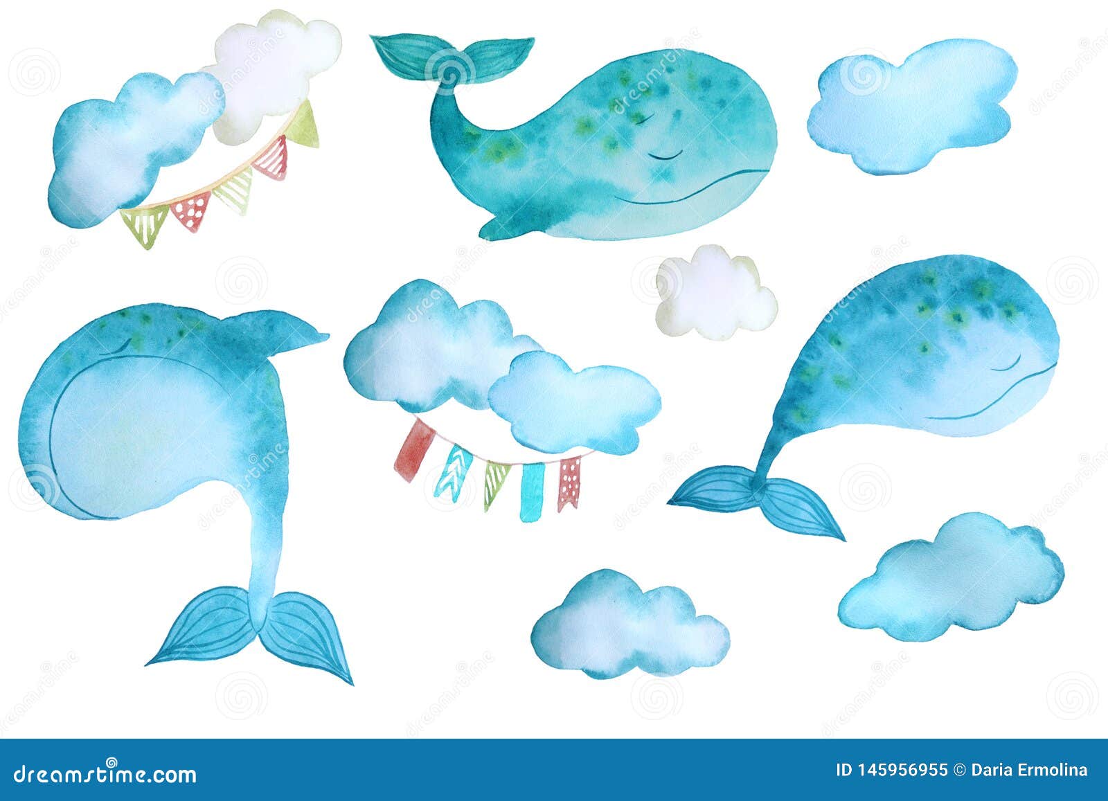 Stickers with whales stock illustration. Illustration of fish - 145956955