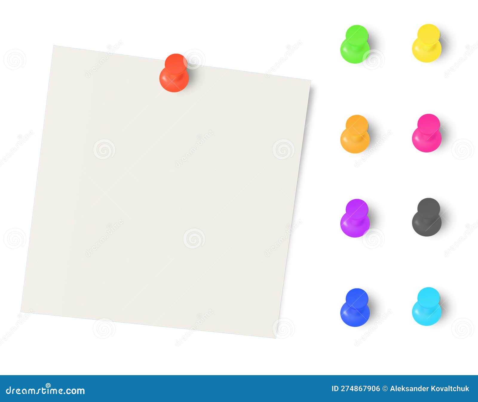 Stickie Note Blank Template For Presentation Layouts And Design Stock ...