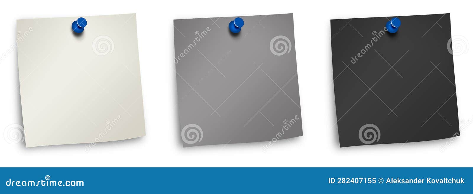 Stickie Note Blank Template For Presentation Layouts And Design Royalty ...