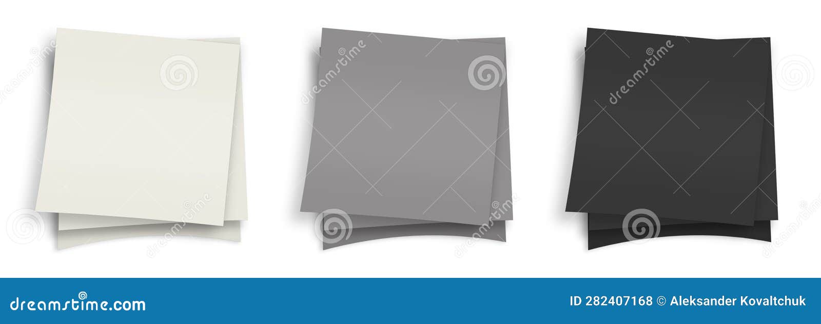 Stickie Note Blank Template For Presentation Layouts And Design Royalty ...