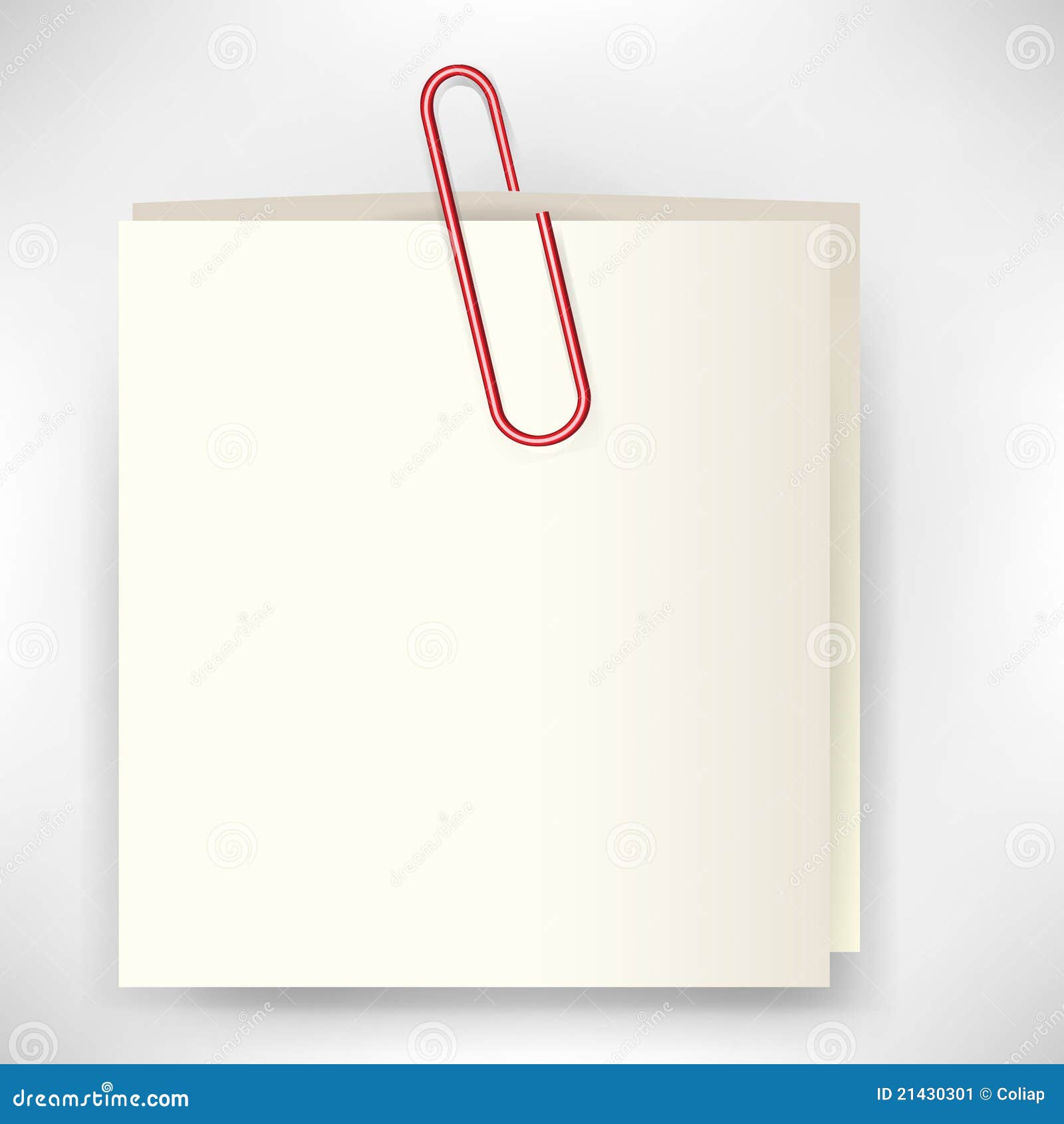 Stickie note with clip stock vector. Illustration of message - 21430301