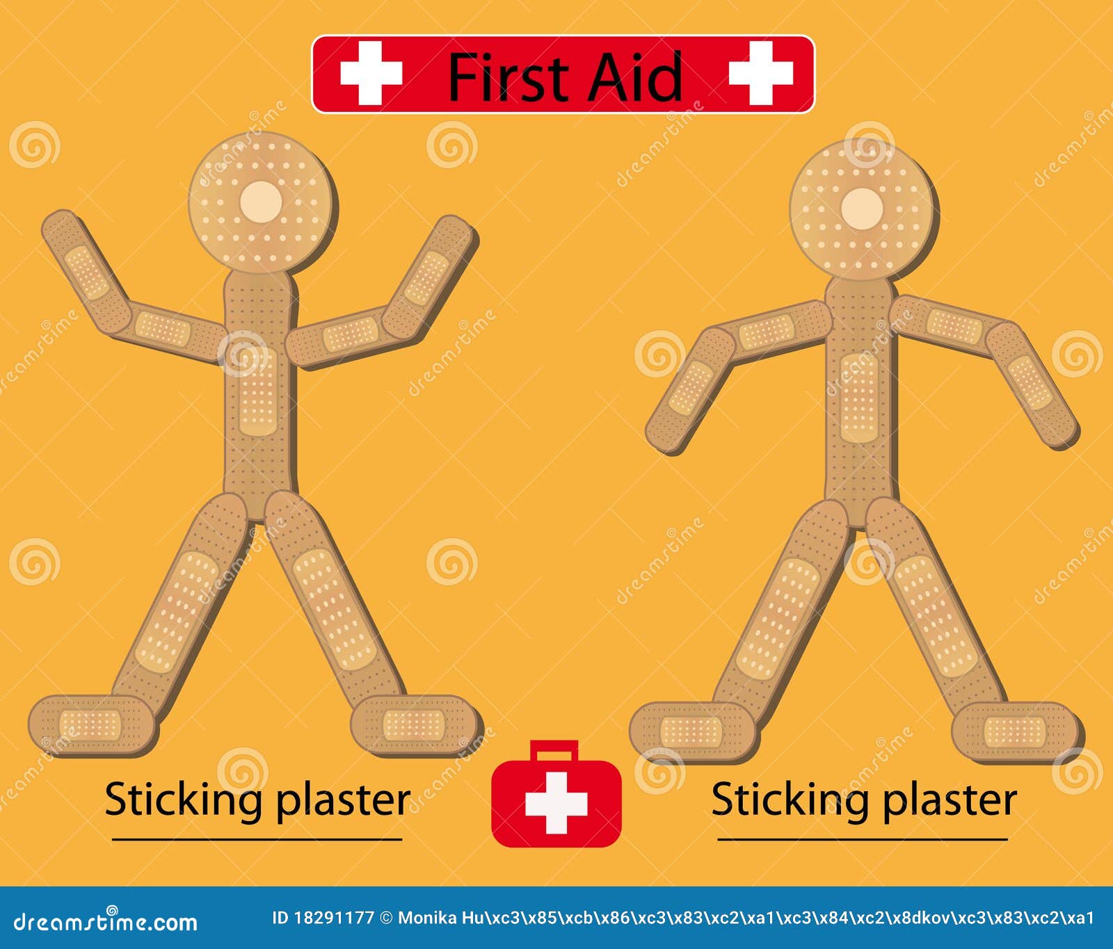 Sticking plaster Figure stock vector. Illustration of adhesive - 18291177