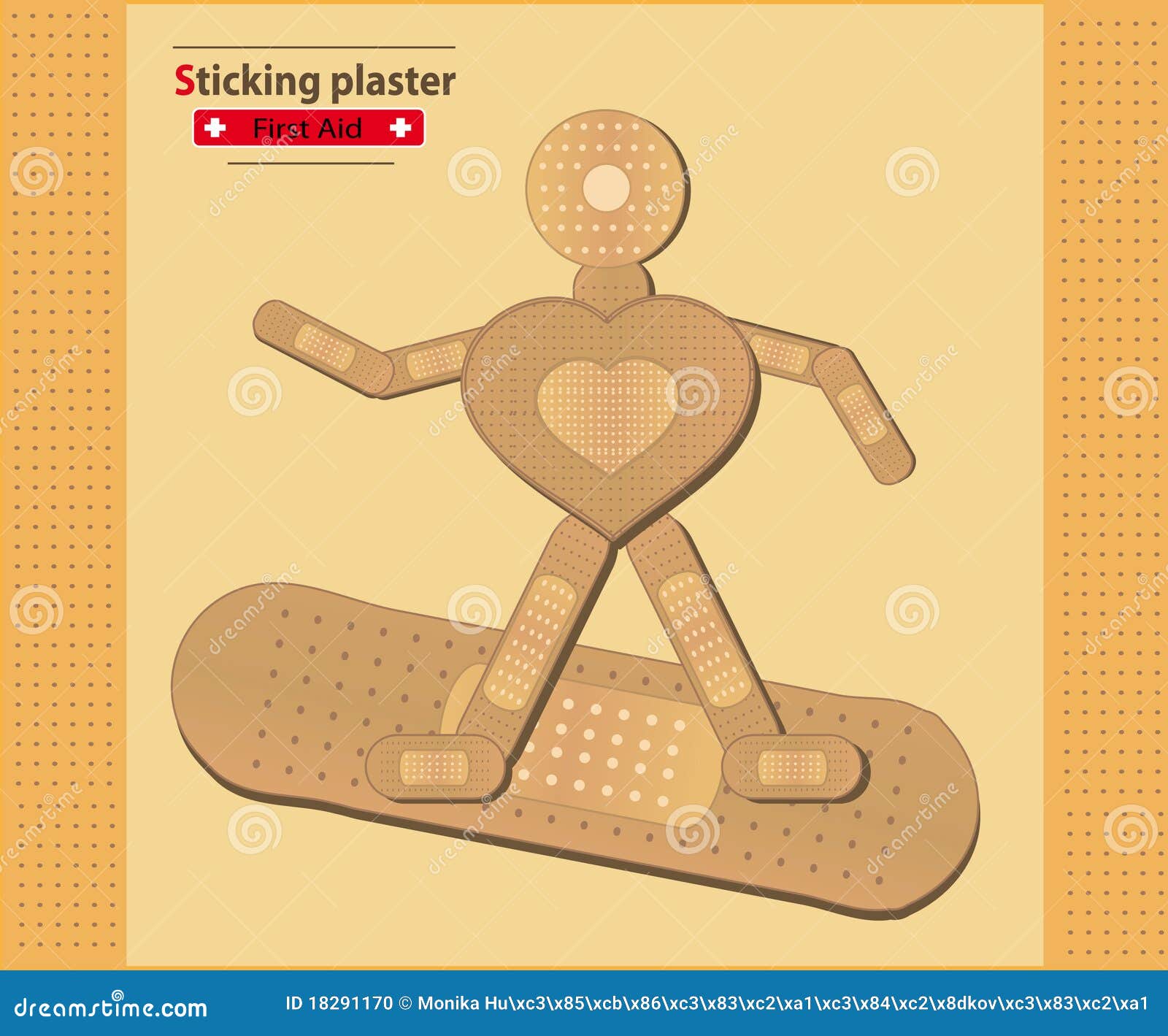 Sticking Plaster Cartoon Vector | CartoonDealer.com #71425747