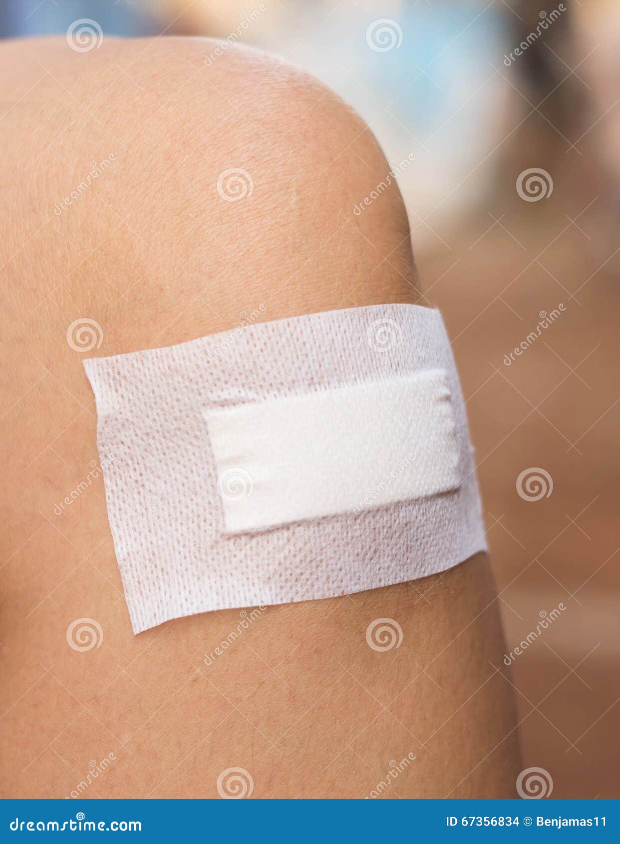 Sticking plaster leg. stock photo. Image of help, protective - 67356834