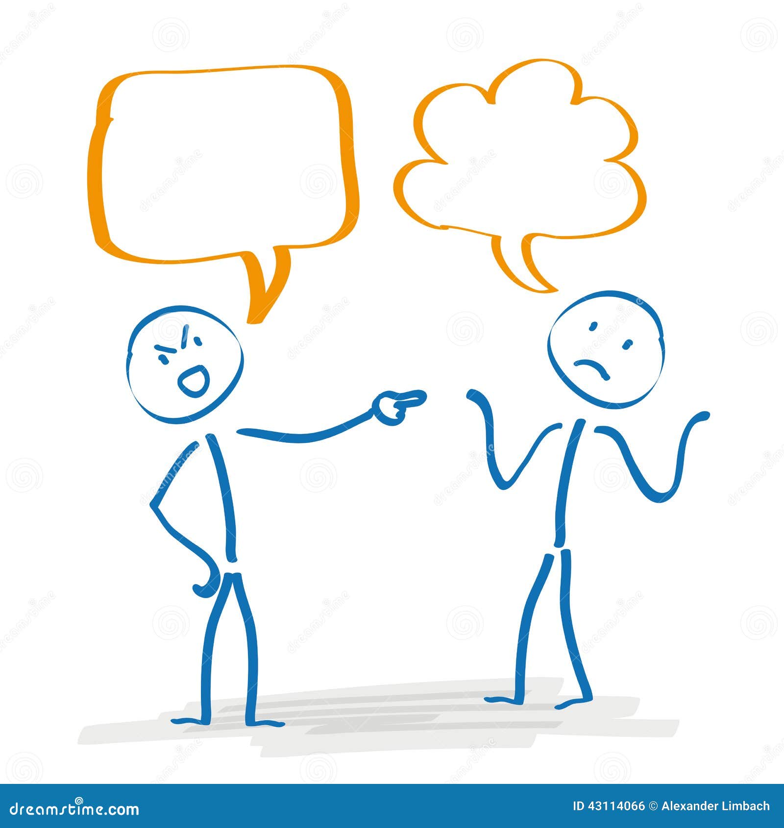 Stickman Allegation Speech Bubbles Stock Vector - Illustration of ...