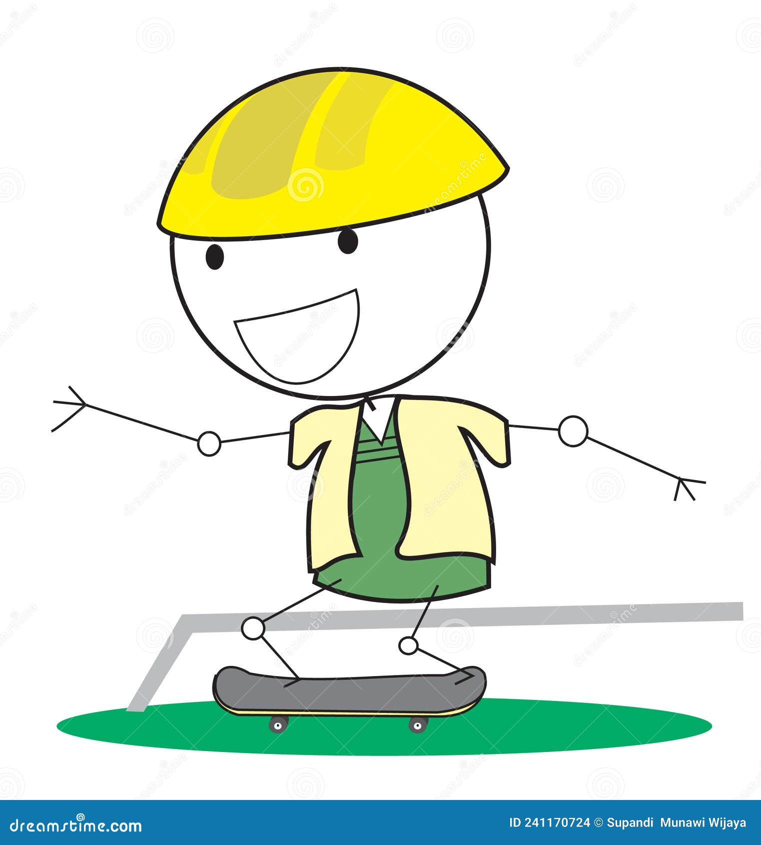 Stickman Cute Interactive and Colorful Design Creative Stock Vector ...