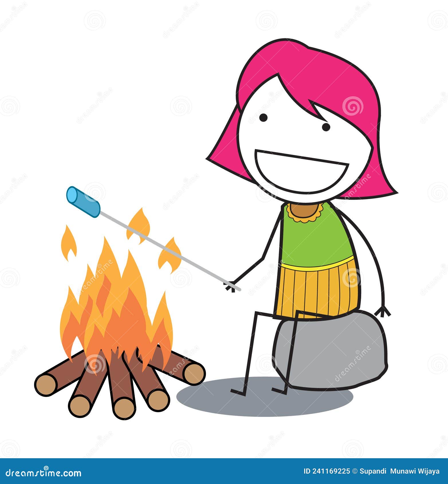 Stickman Cute Interactive Design Creative Stock Vector - Illustration ...