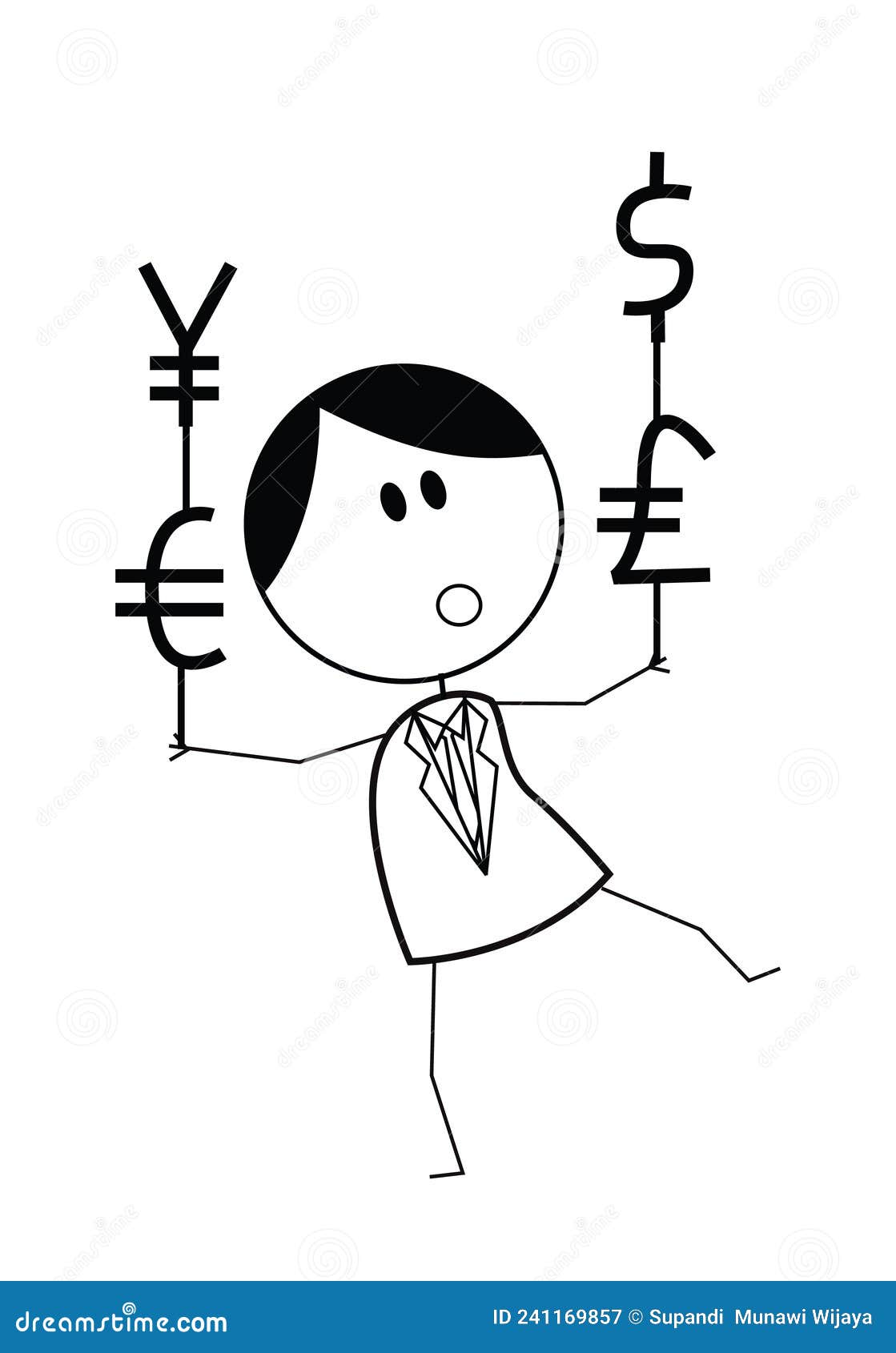 Stickman Cute Interactive Design Creative Stock Vector - Illustration ...